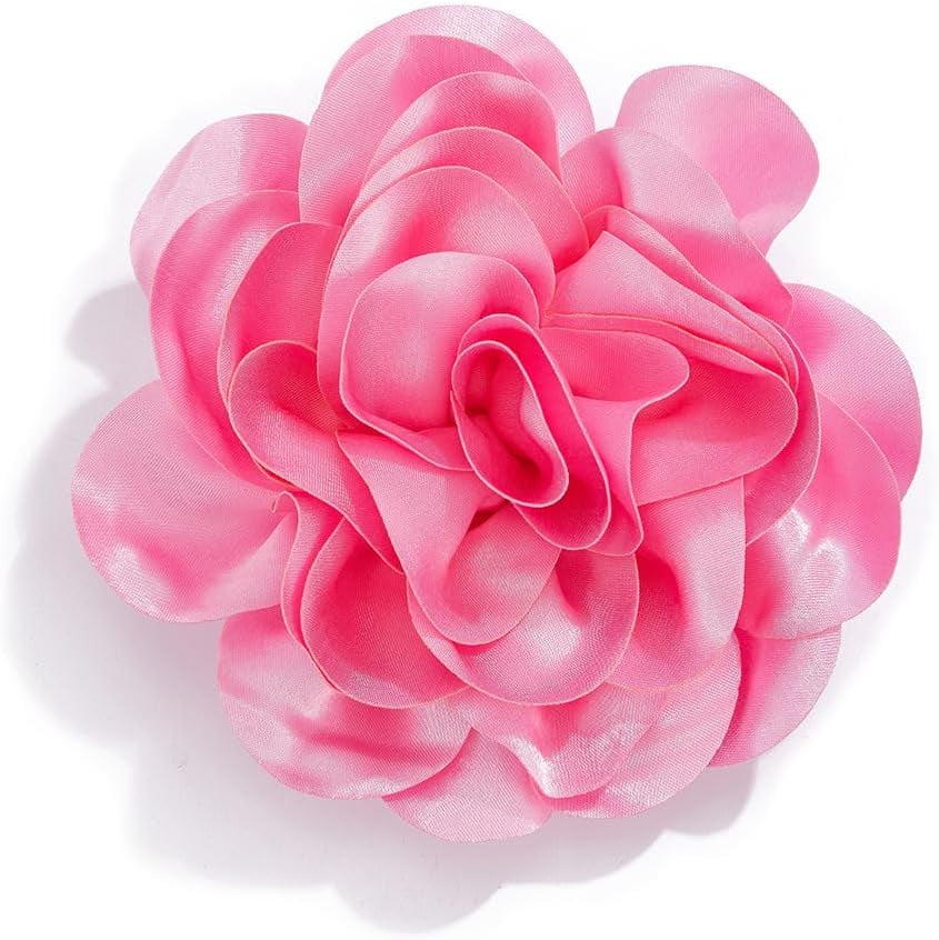 Dainty Satin Fabric Rose Flower Brooches Lapel Pins Extra Large ...