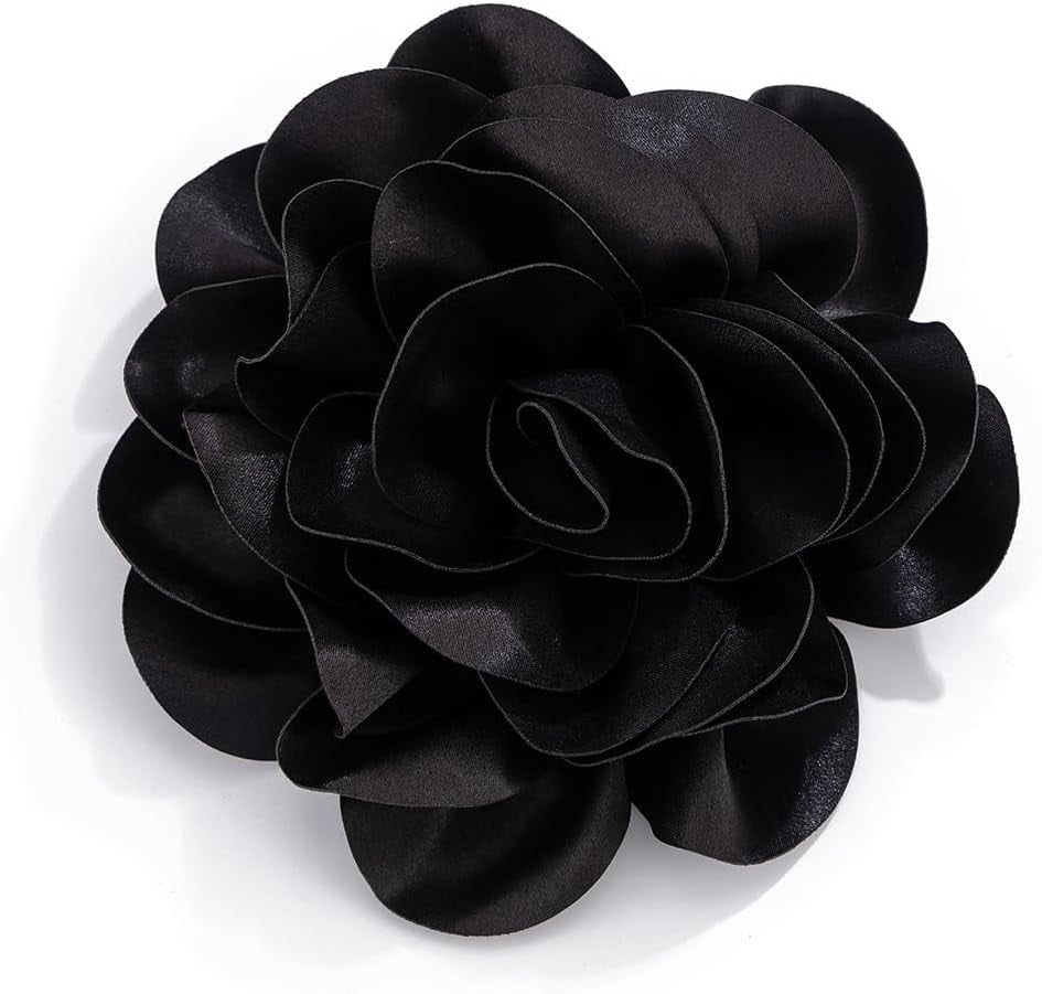 Dainty Satin Fabric Rose Flower Brooches Lapel Pins Extra Large ...
