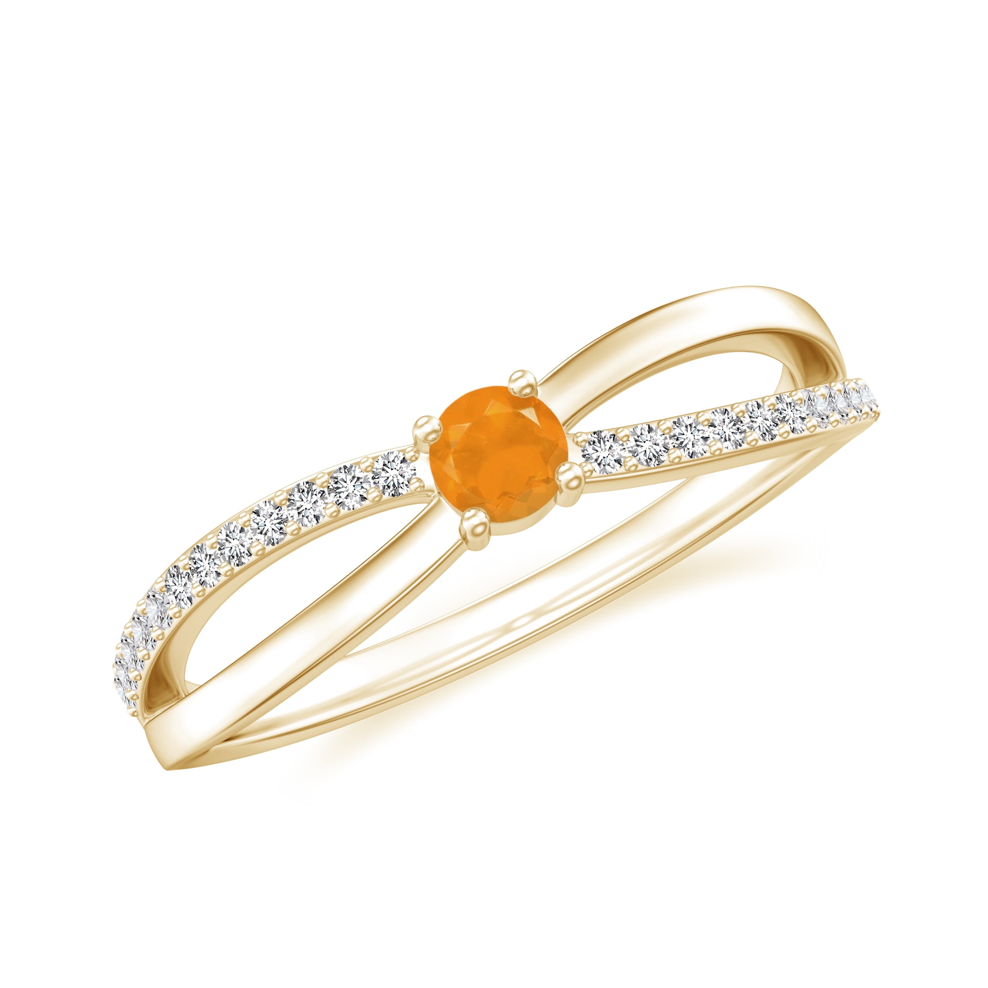 Dainty Solitaire Engagement Ring with Side Stone 925 Sterling Silver ...