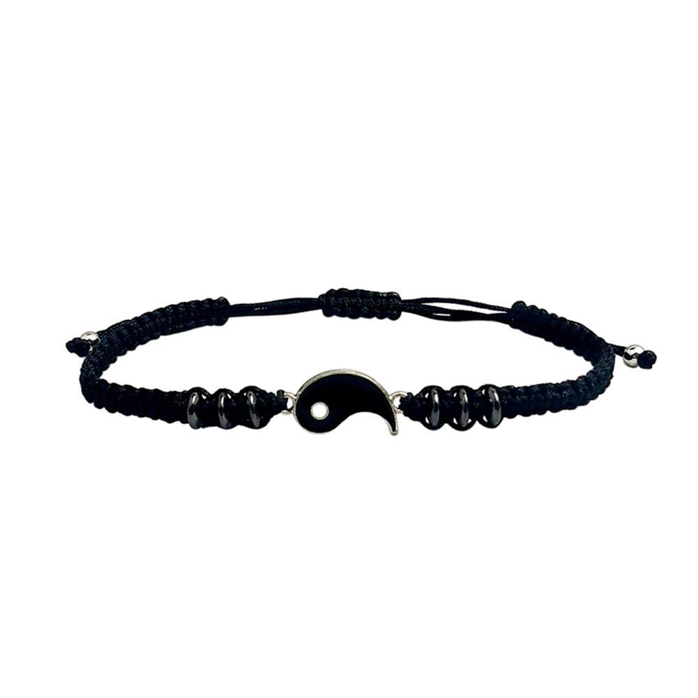 Dainty Tai Chi Hand Woven Bracelet,Matching Yin Yang Bracelet Set, Yin ...