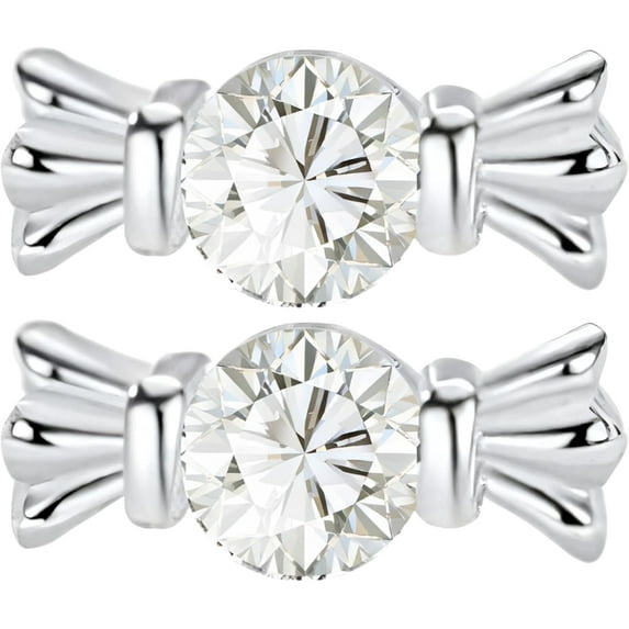 Dainty Women'S Earrings, Small Studs Crafted From S999 Silver In Shape ...