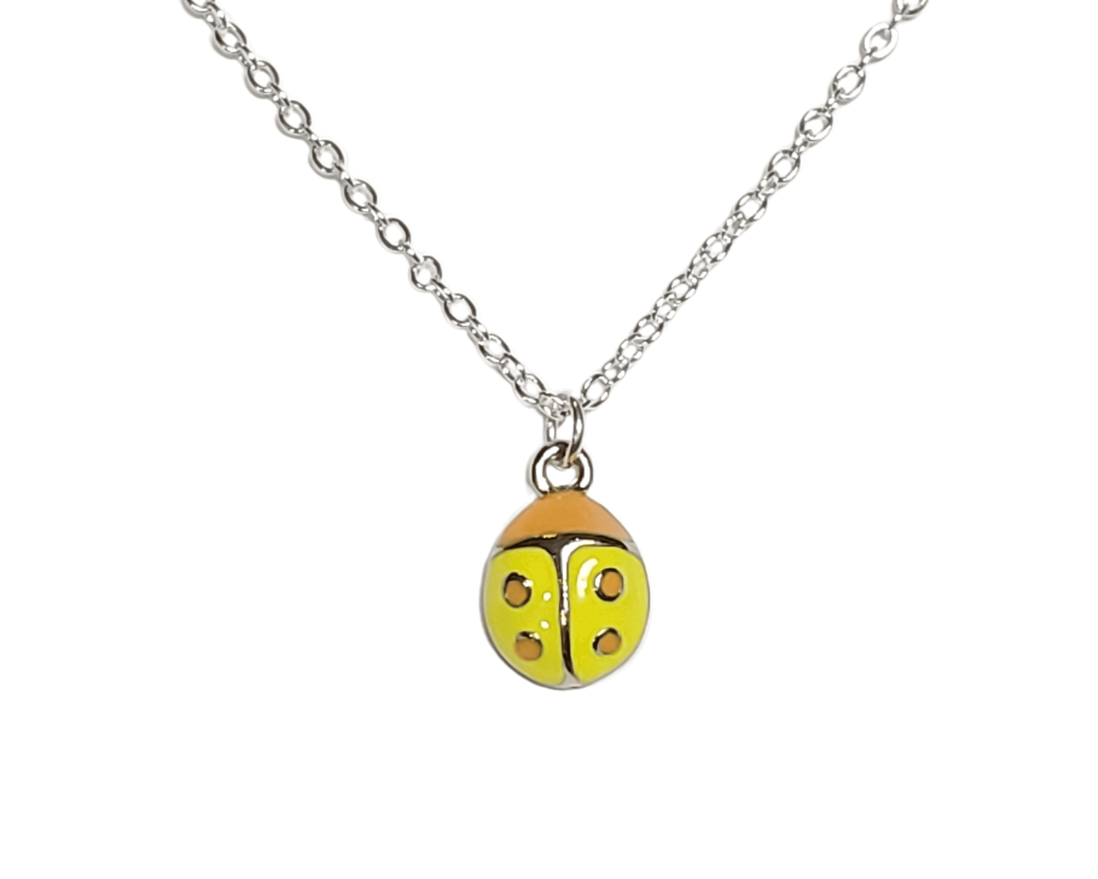 Dainty Yellow Ladybug Necklace - Walmart.com