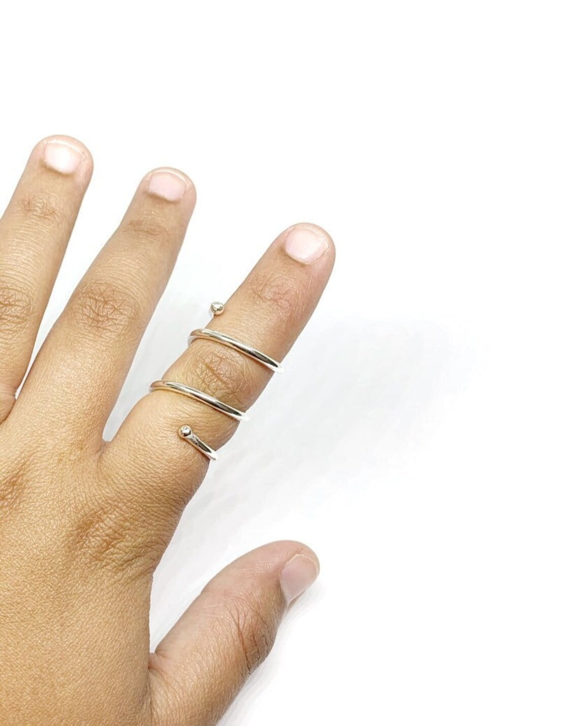 DaintySpiral Sterling Silver Spiral Splint Ring • Spiral Splint Ring ...
