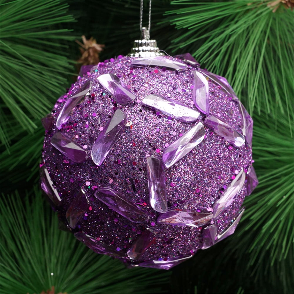 Dainzusyful Christmas Rhinestone Glitter Baubles Balls Xmas Tree ...