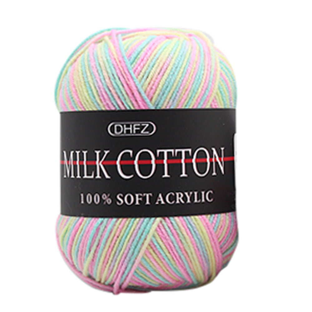 Dainzusyful Cotton Balls Yarn Colorful Hand Knitting 50g Knitting ...