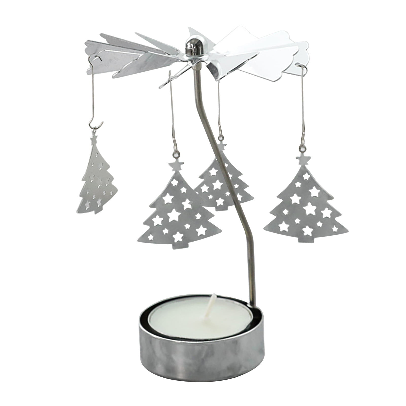 Dainzusyful Home Decor Desk Accessories Romantic Rotating Candlestick ...