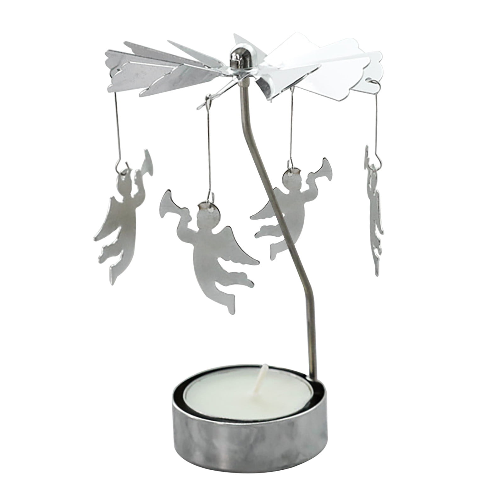 Dainzusyful Home Decor Desk Accessories Romantic Rotating Candlestick ...