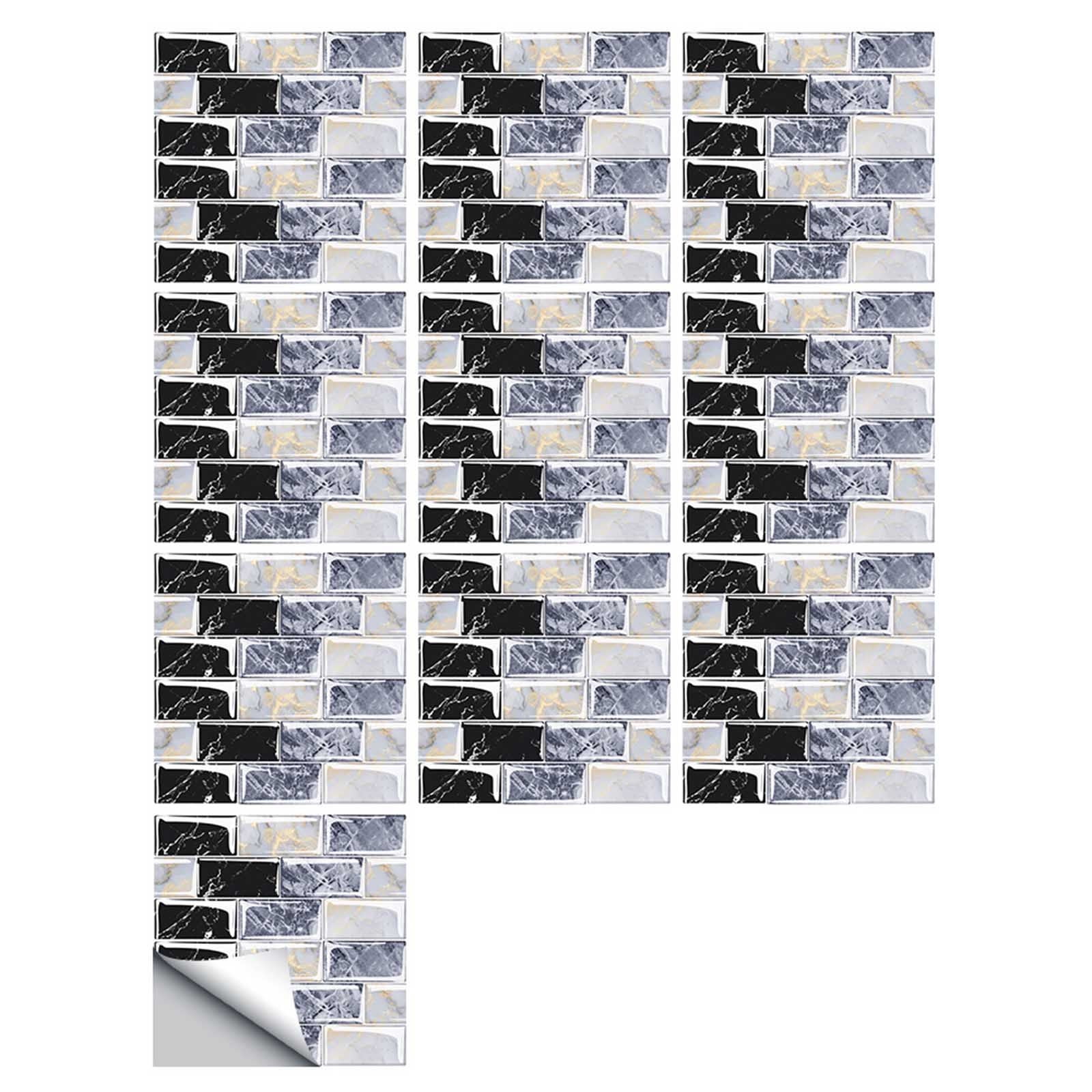 Dainzusyful Peel And Stick Wallpaper Wall Decor Self Adhesive 3D Tile ...