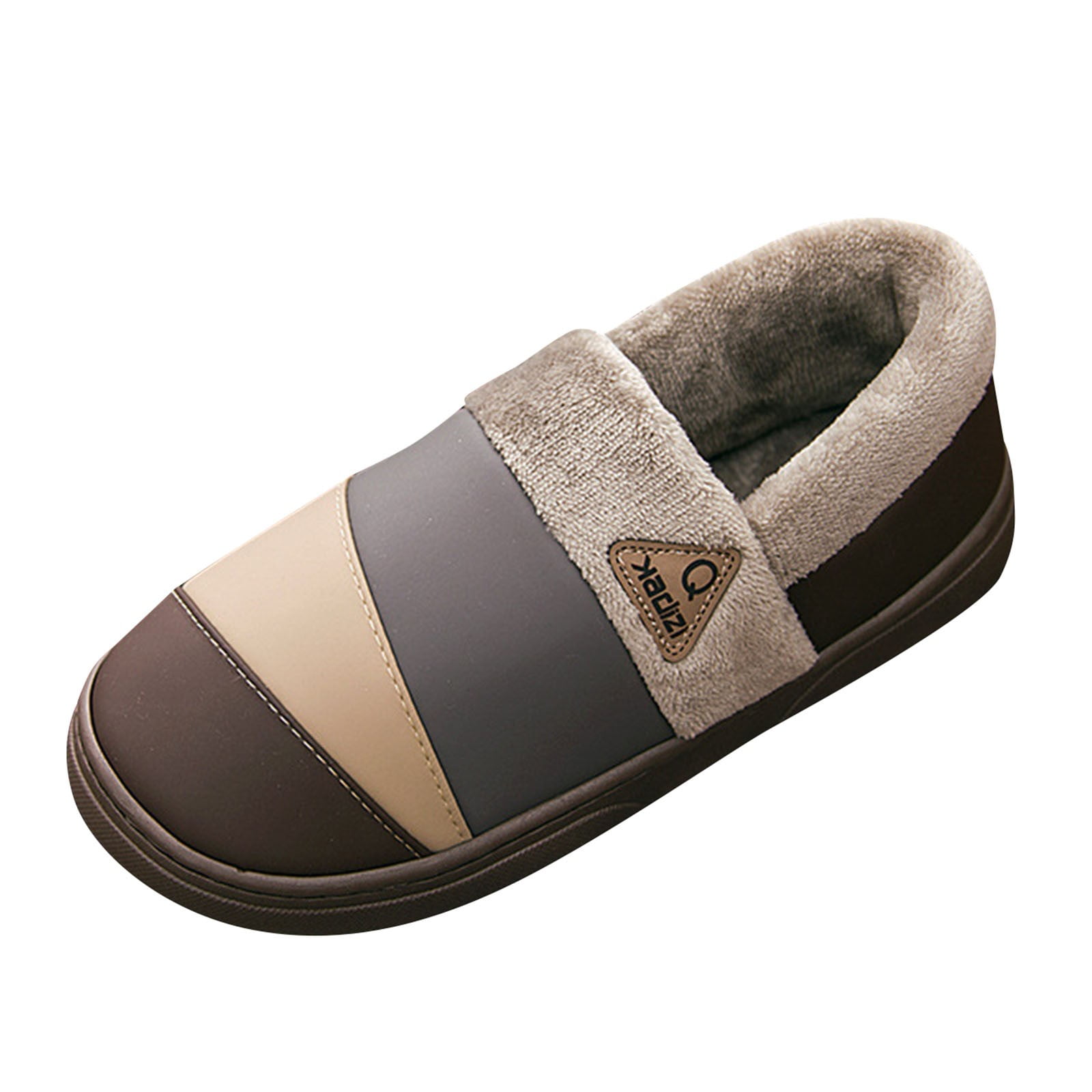 Dainzusyful Slippers For Men Platform Slippers Men Winter Cotton ...