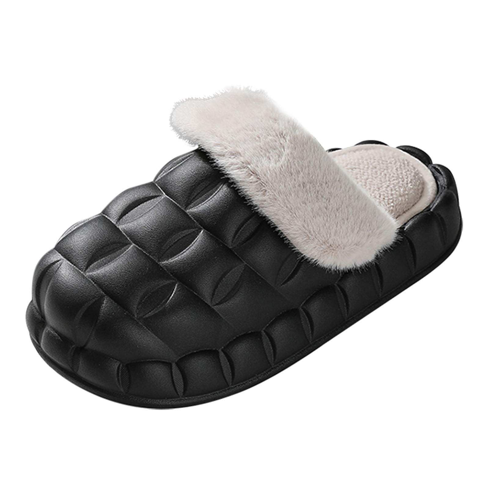 Dainzusyful Slippers For Women Platform Slippers Couple Men's Winter ...