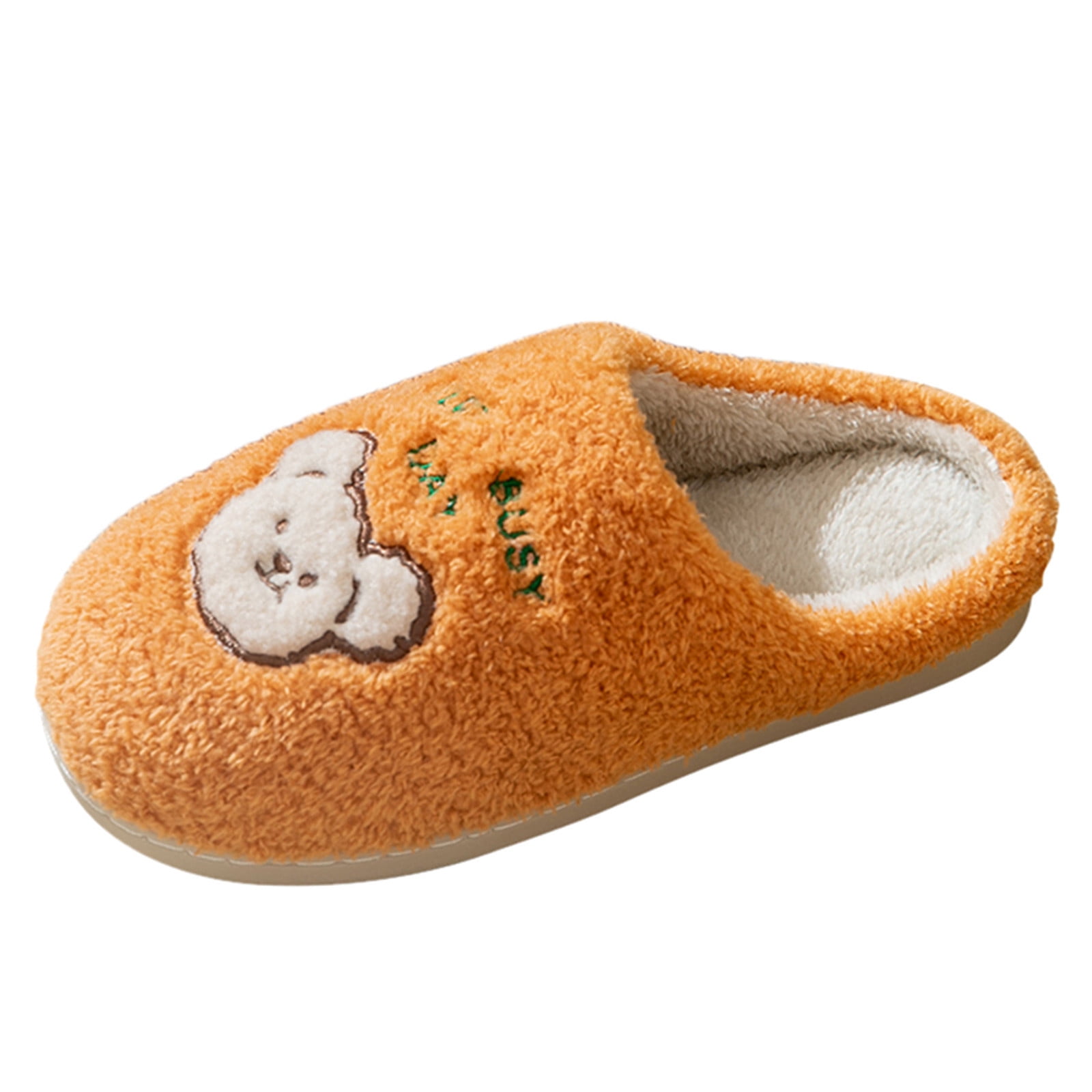 Dainzusyful Slippers For Women Slippers Couples Women Slip On Furry ...