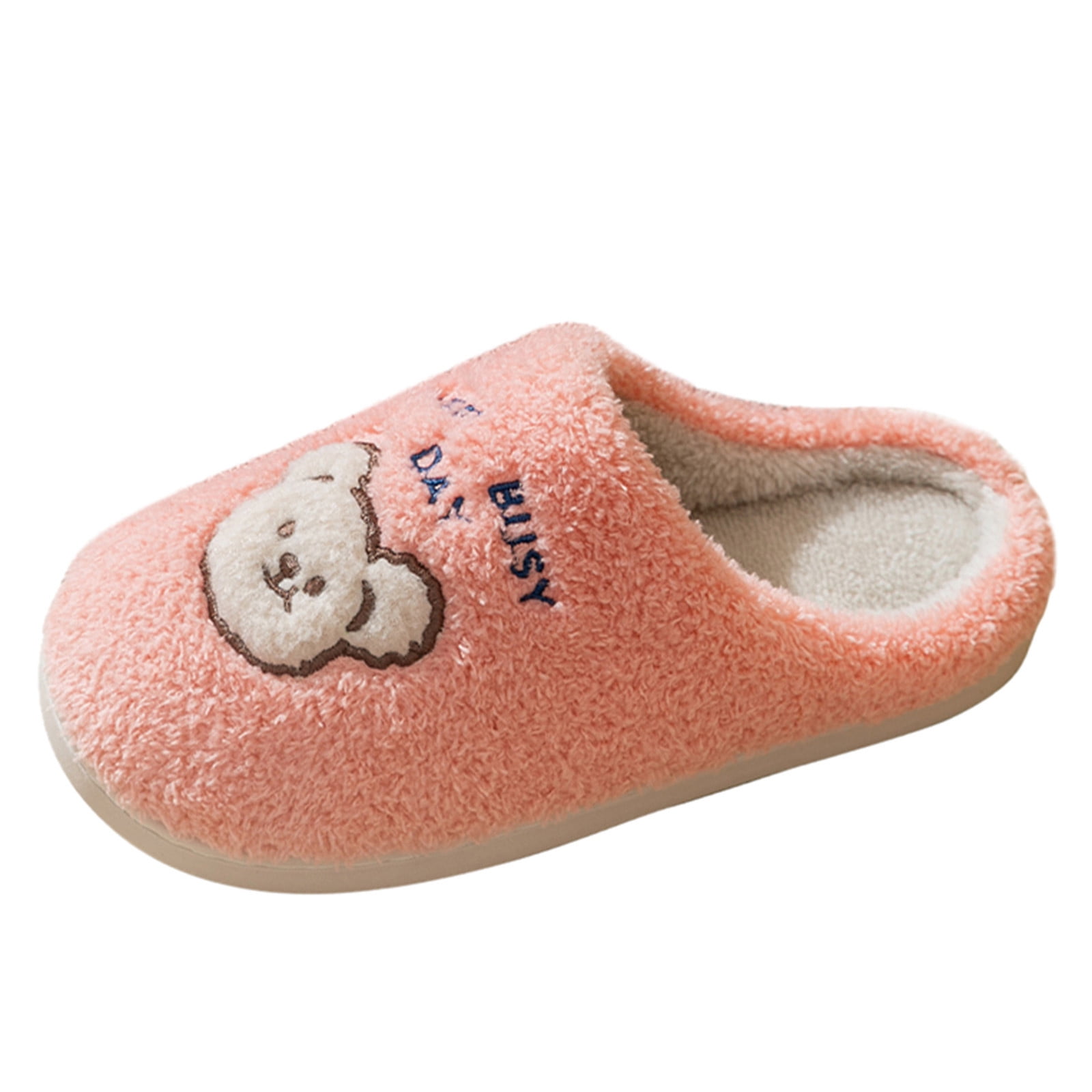Dainzusyful Slippers For Women Slippers Couples Women Slip On Furry ...
