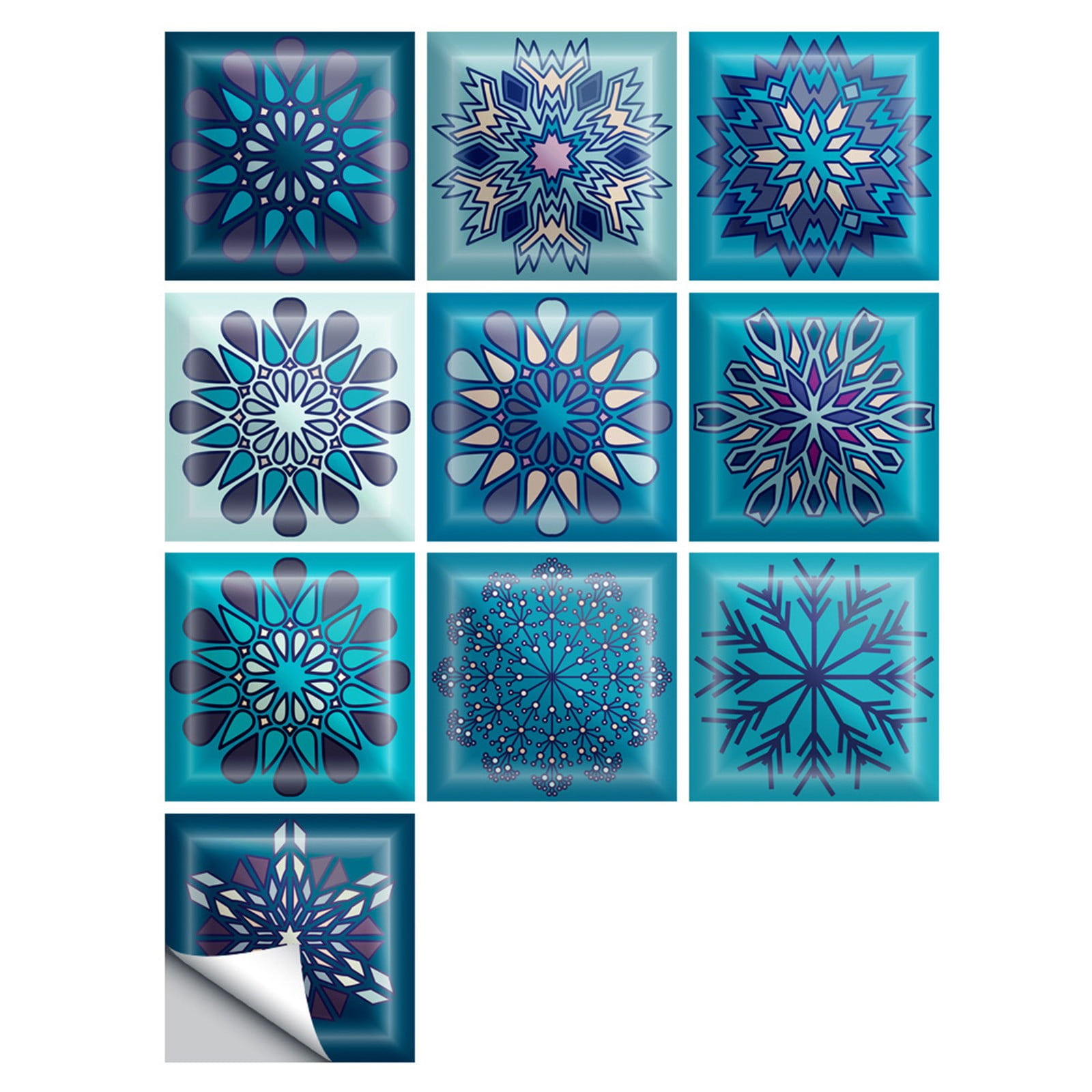Dainzusyful Wallpaper Peel And Stick Wall Decor 1Set 10PC 3D Tile ...