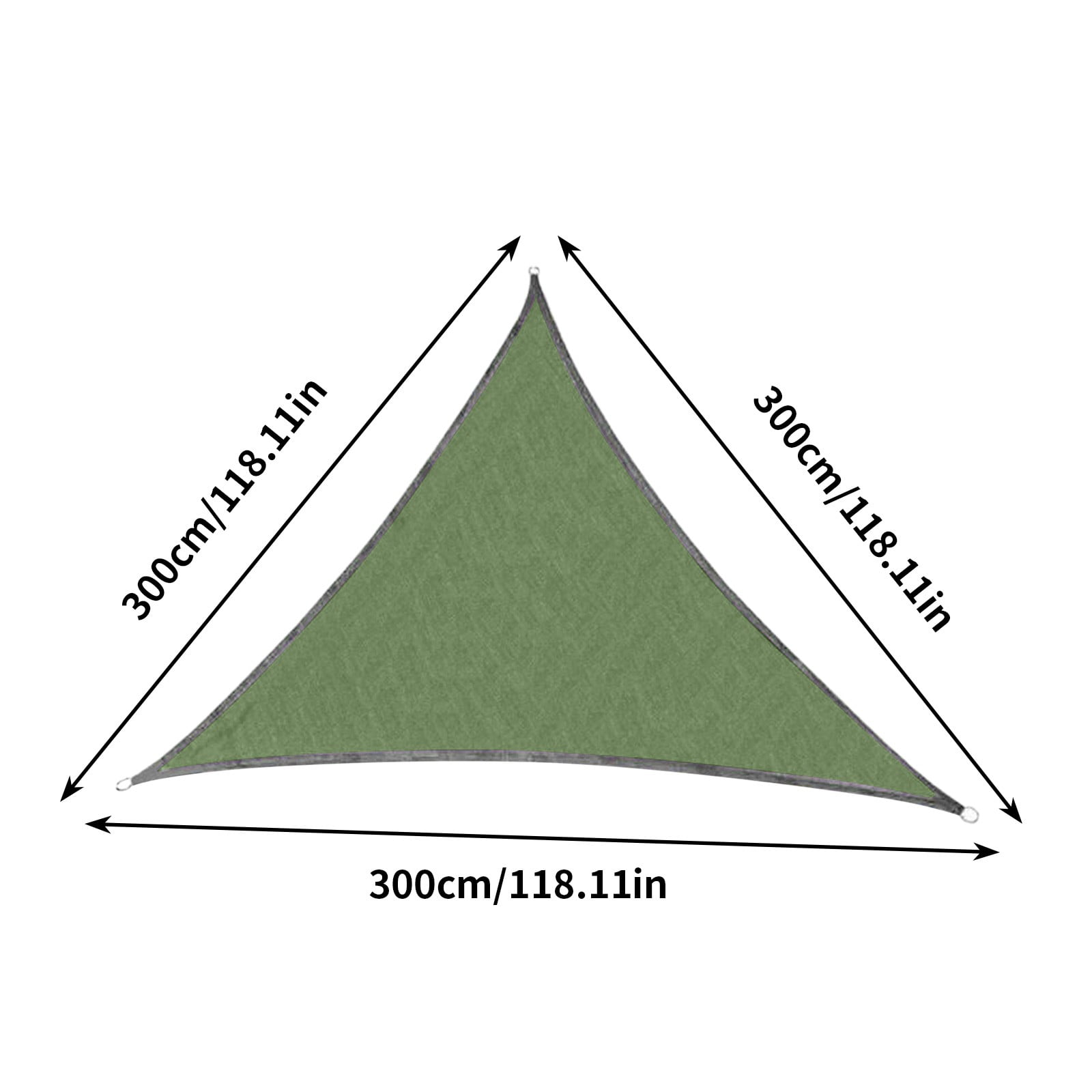 Daiosportswear 118.1inches Sun Protection Triangular Shade Garden ...
