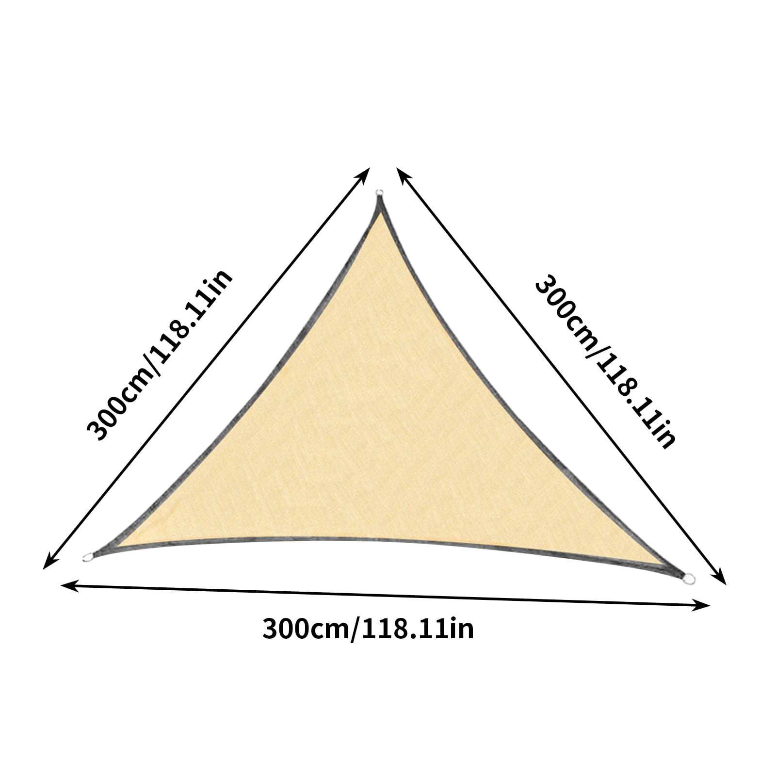 Daiosportswear 118.1inches Sun Protection Triangular Shade Garden ...