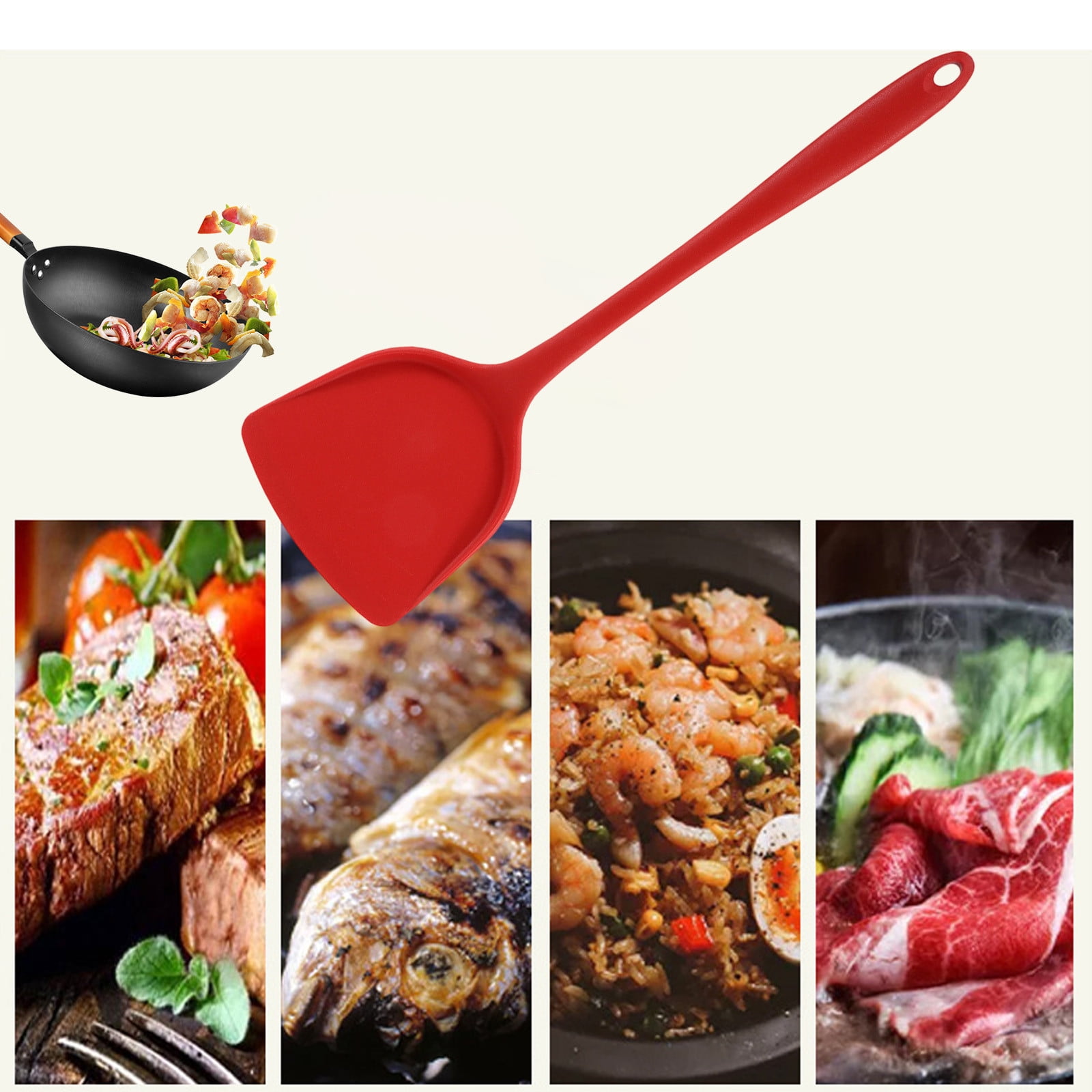 Daiosportswear 13x3.9x0.6in Silicone Kitchen Spatula,Non-Stick Heat ...