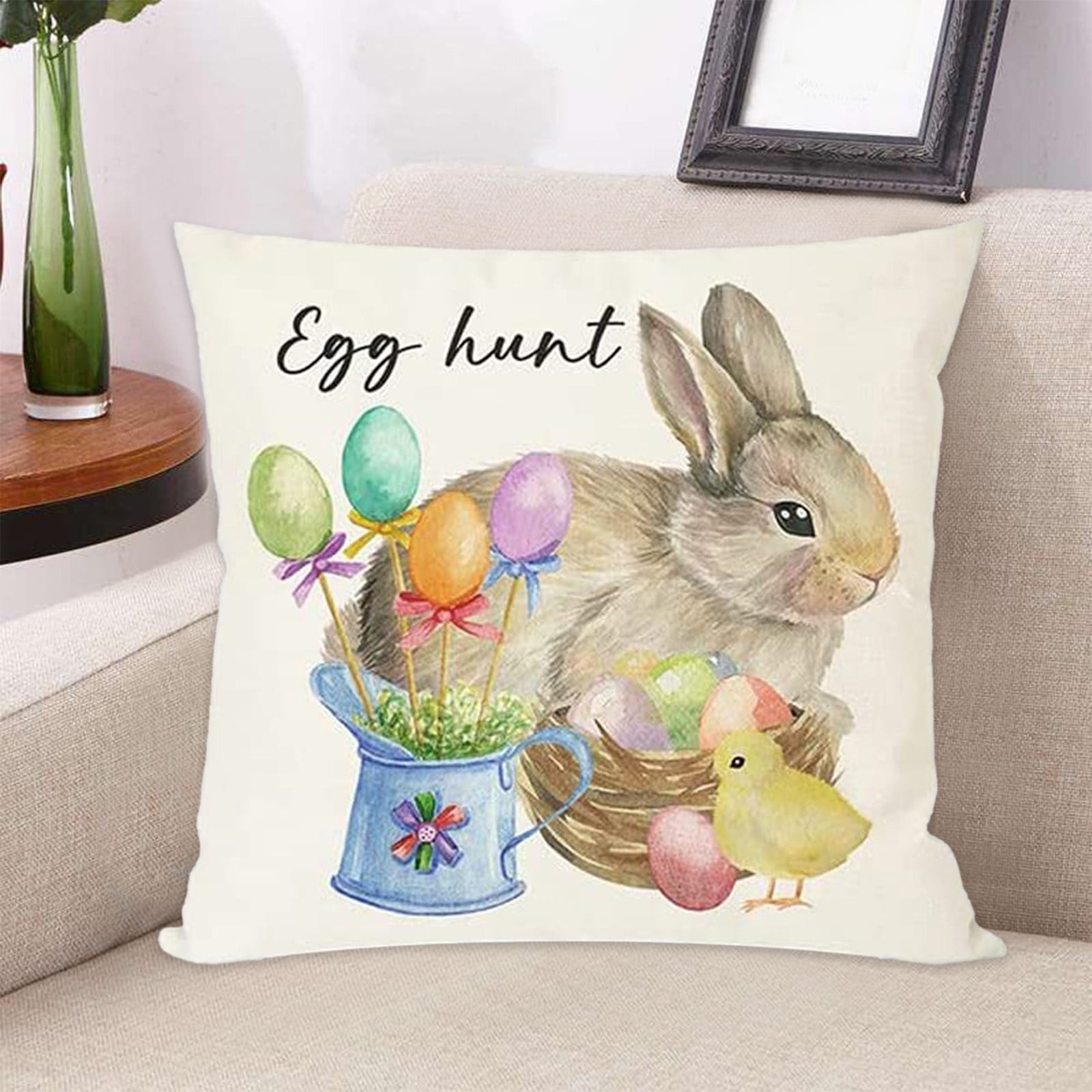 Daiosportswear 17.72inches Easter Pillow Cover Easter Cushion Cover ...