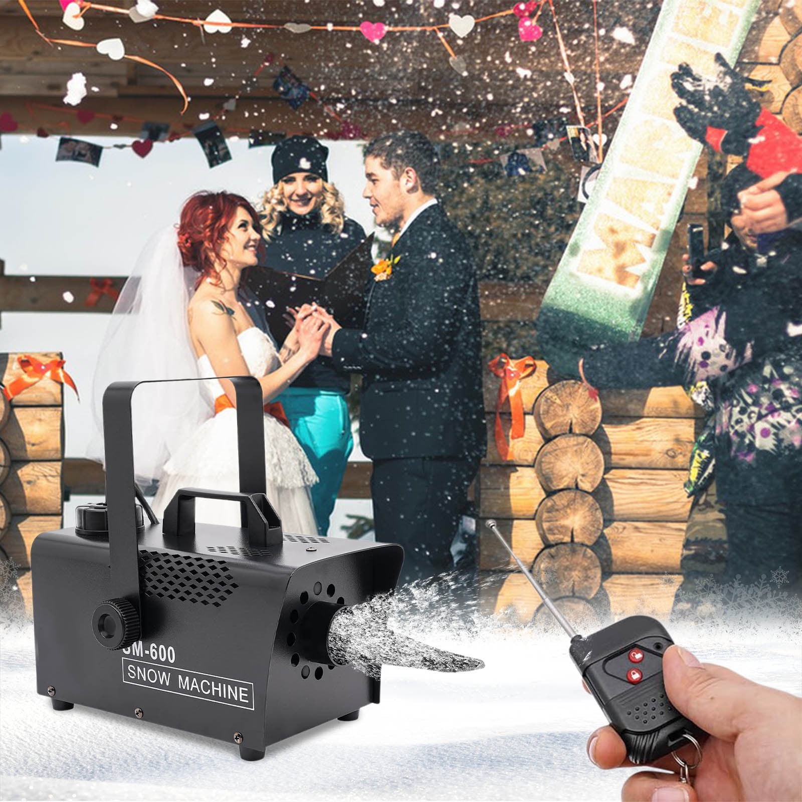 Daiosportswear 2024 Snow Machine 900W High Output Snow Maker Machine ...