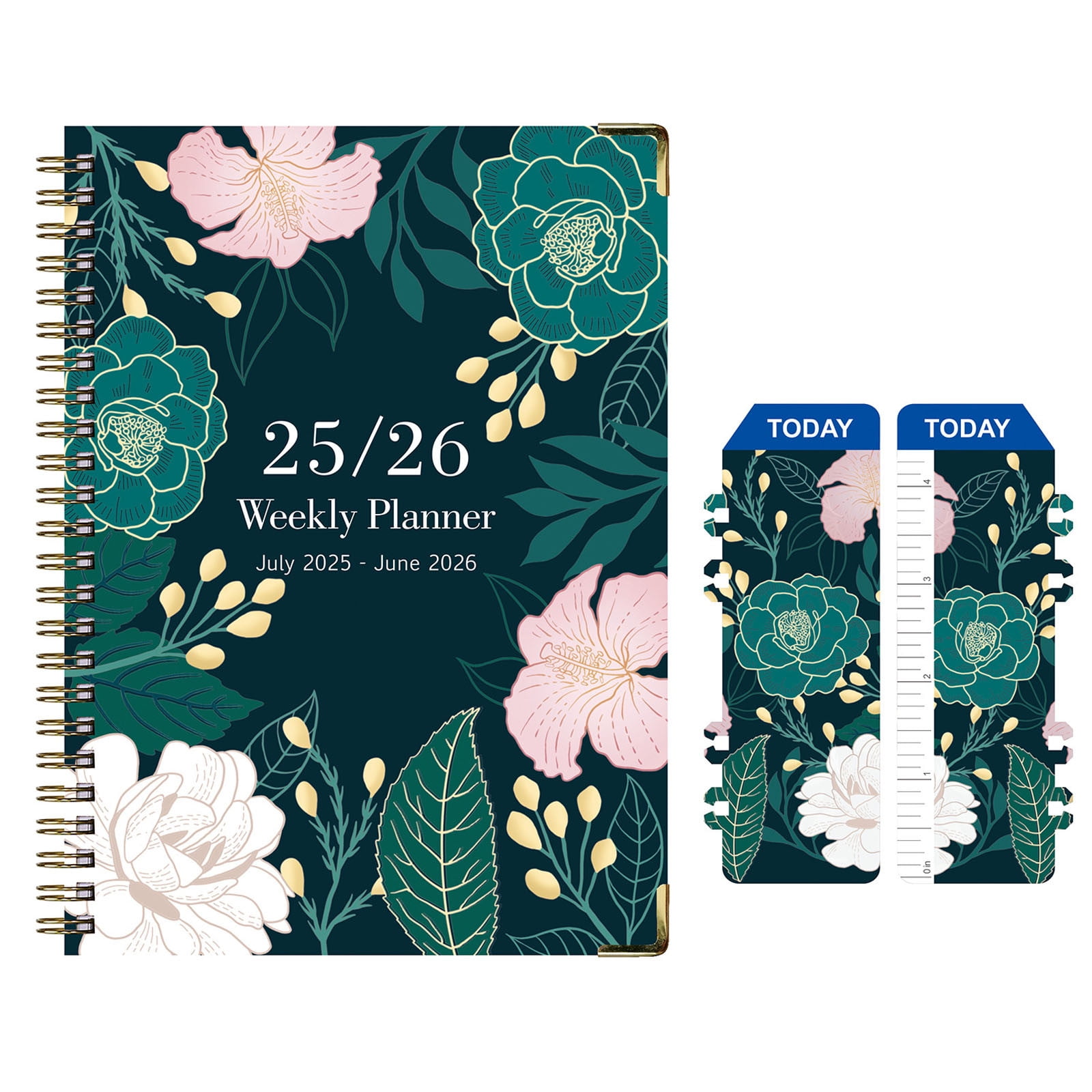 Daiosportswear 2025-2026 Weekly Monthly Planner,Floral Design,Double ...