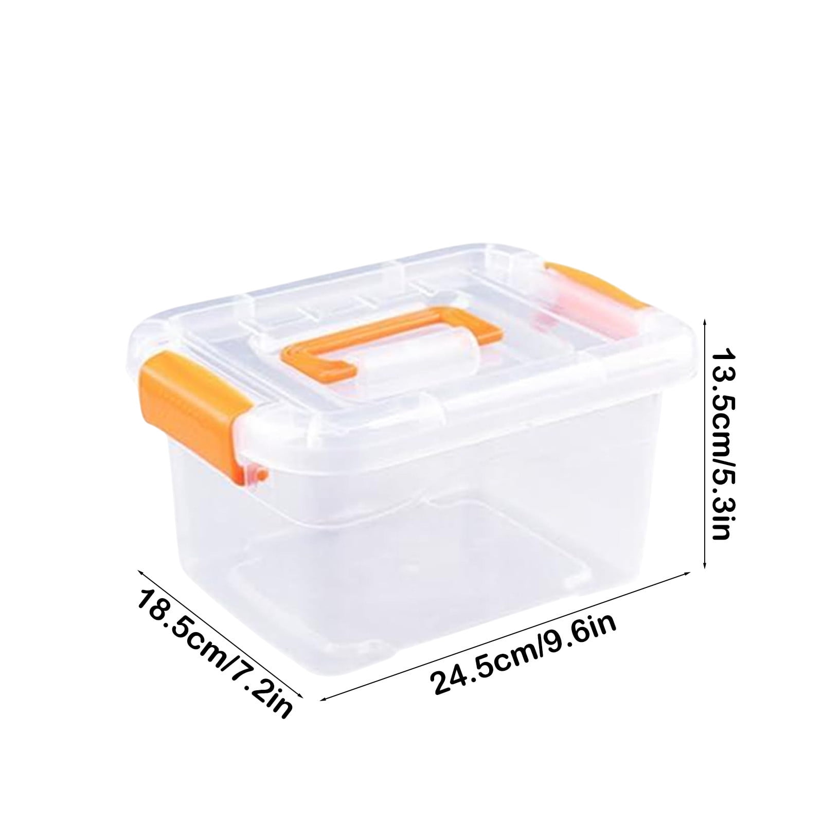 Daiosportswear 2PCS Plastic Storage Box with Lid,Clear Stackable ...