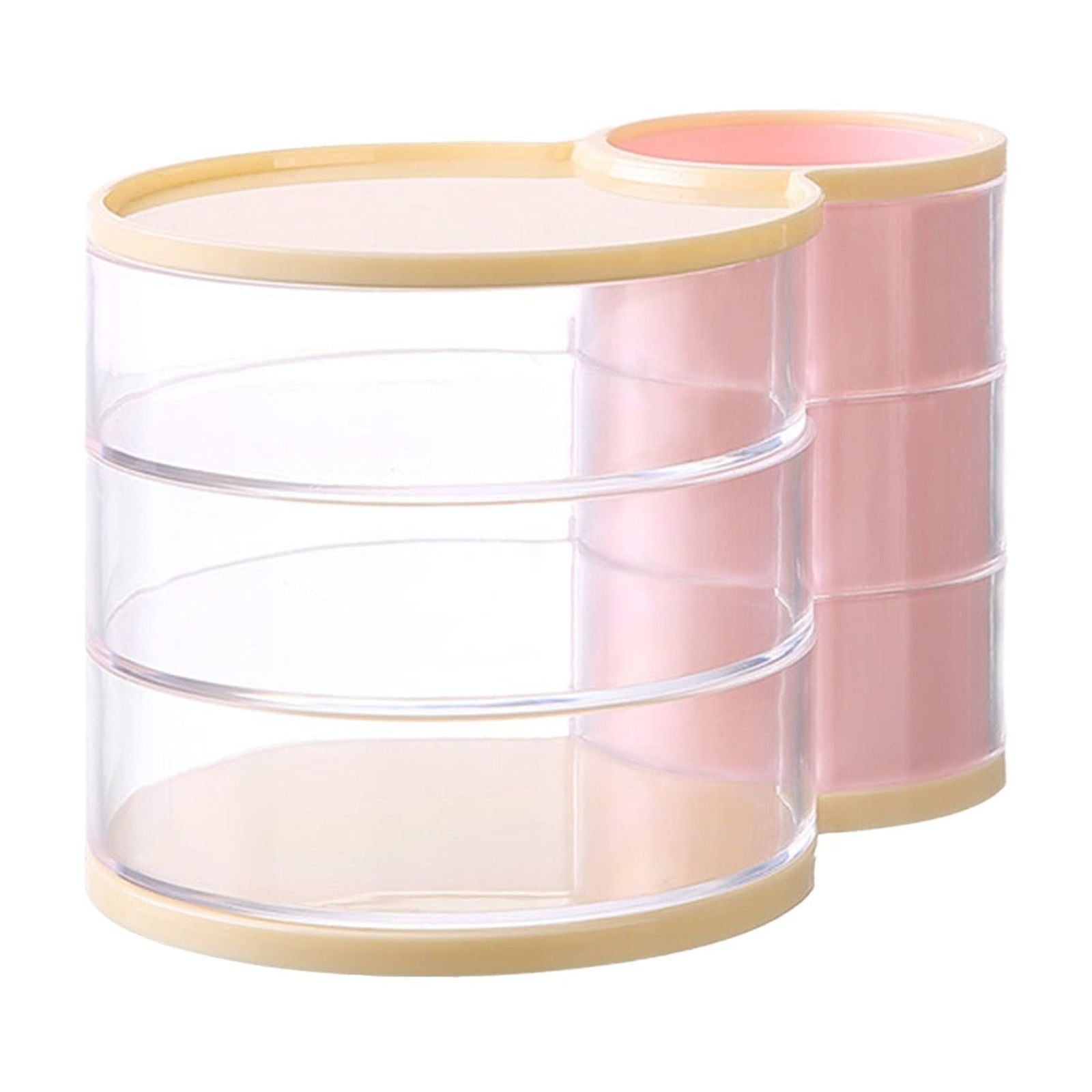 Daiosportswear 3 Compartments Powder Puff Storage Box Rotating Dusts ...