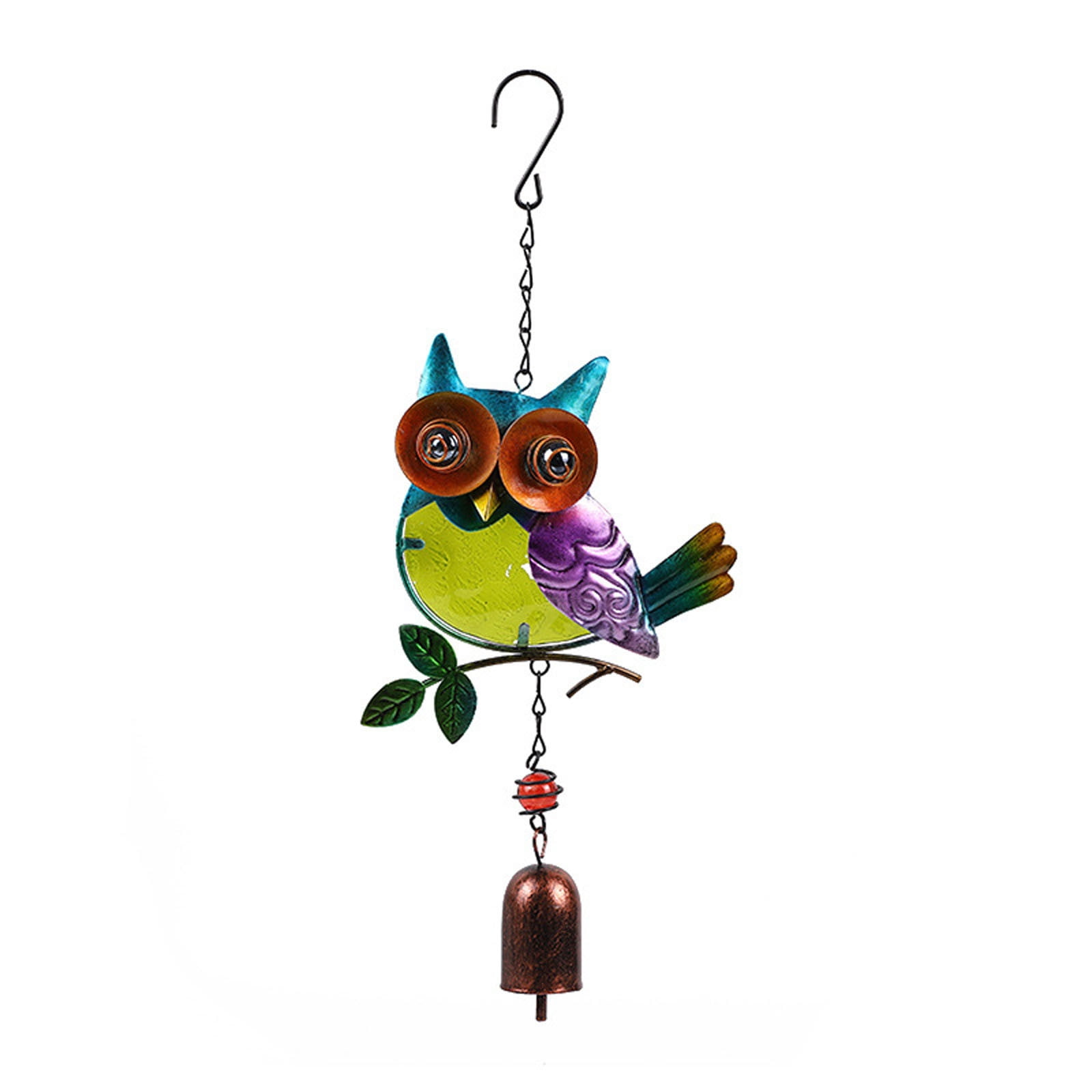 Daiosportswear 40" Owl Wind Chimes for Outside Rustic Copper Animal ...