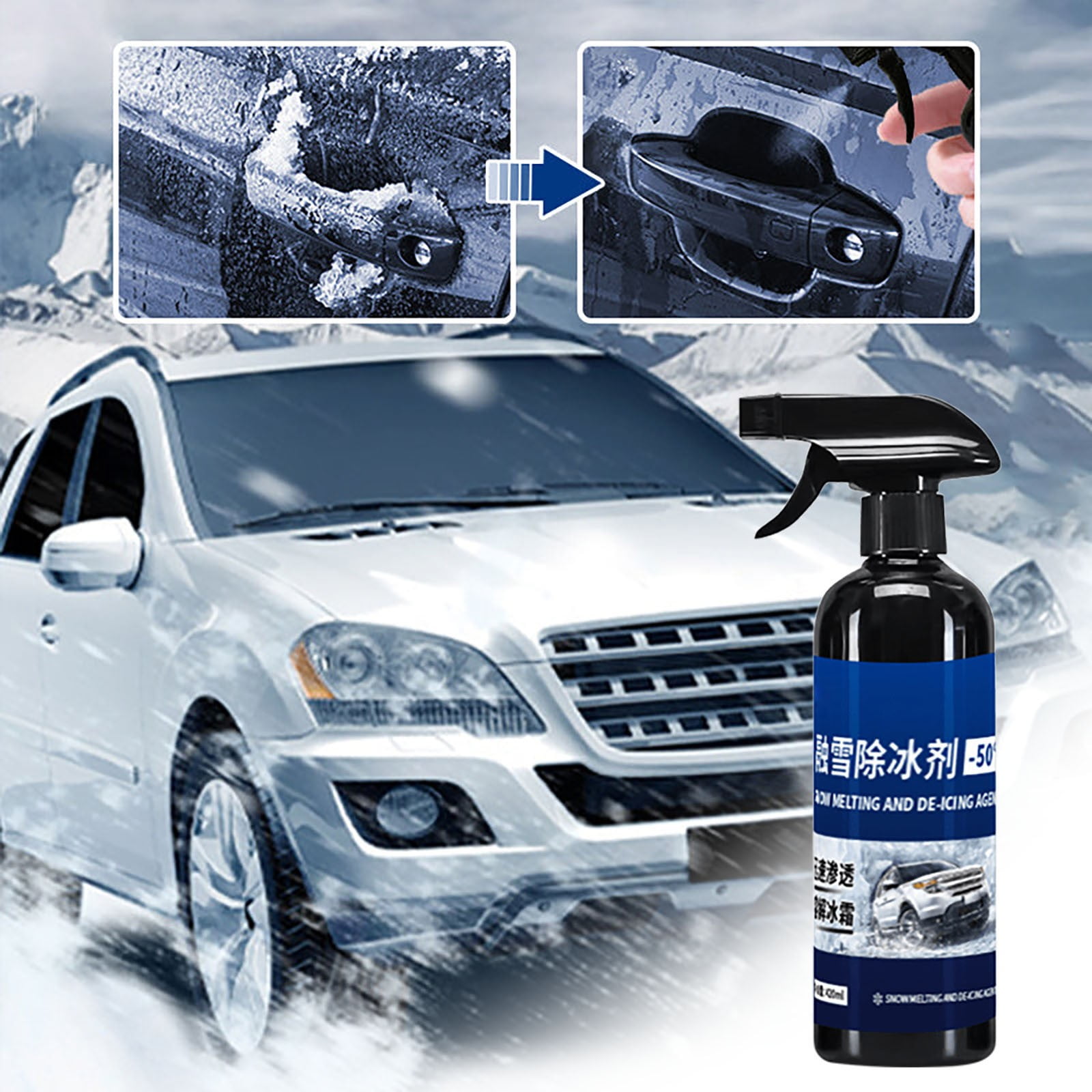 Daiosportswear 420ml Car Window Snow Melting DeIcer Spray - Walmart.com