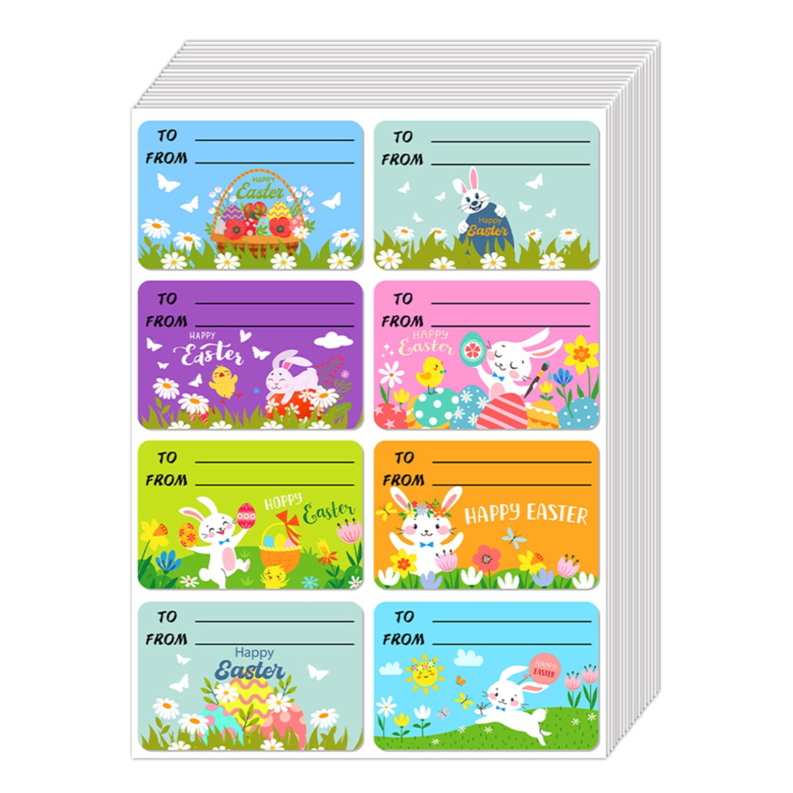 Daiosportswear 80PCS Easter Name Label Stickers for Easter Eggs Gift ...