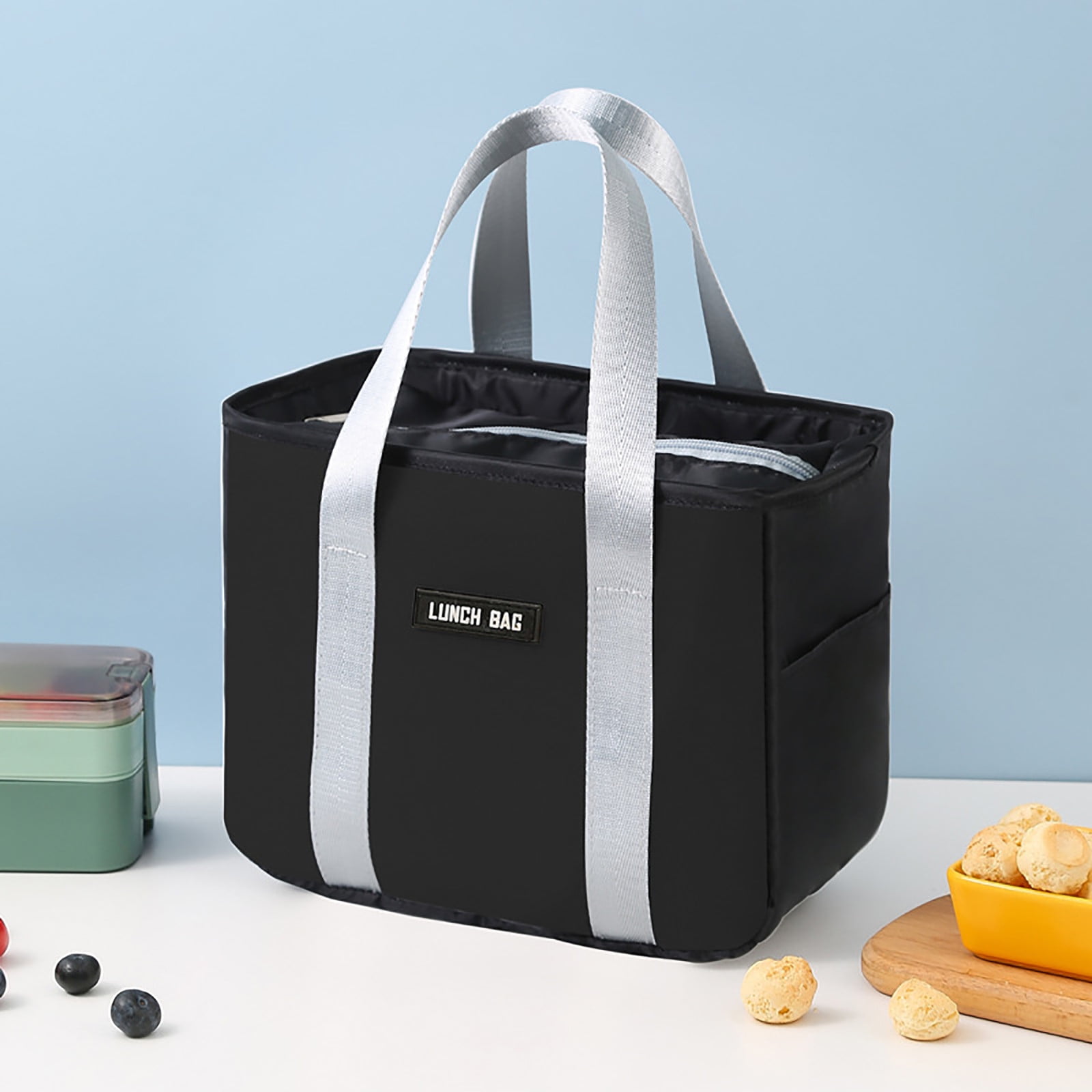 Daiosportswear 9x7.9x5.5in Portable Insulation Lunch Bag,Small Meal Bag ...