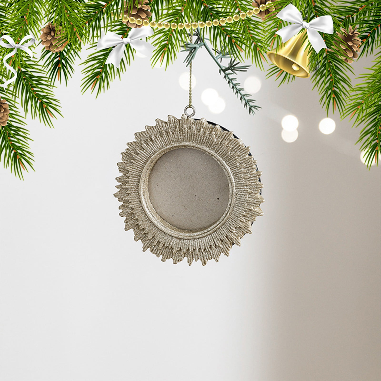 Daiosportswear Christmas Resin Pendant,DIY Photo Frame Decoration,White ...