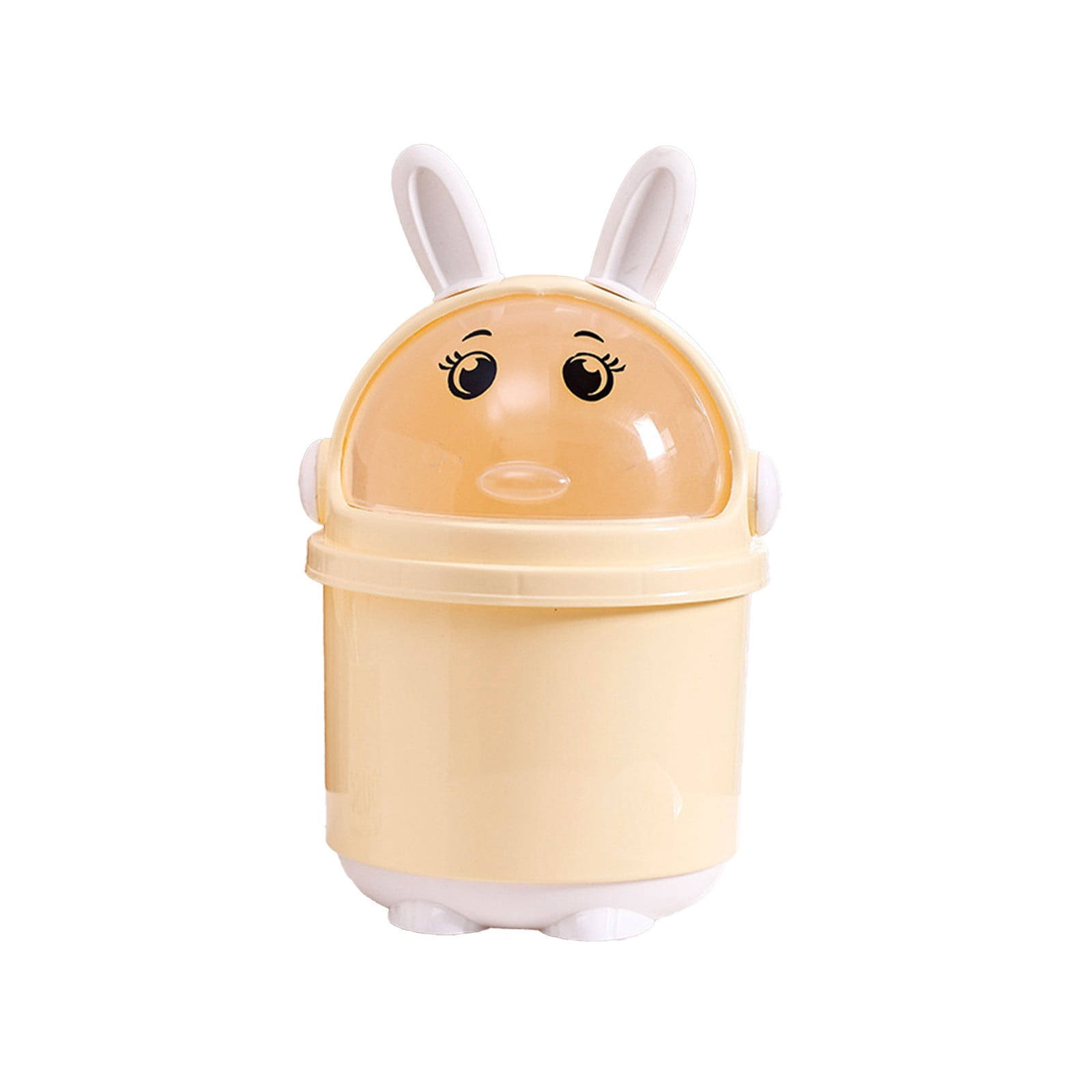 Daiosportswear Clearance Desktop Trash Bin with Dusts Cover Cute Bunny ...