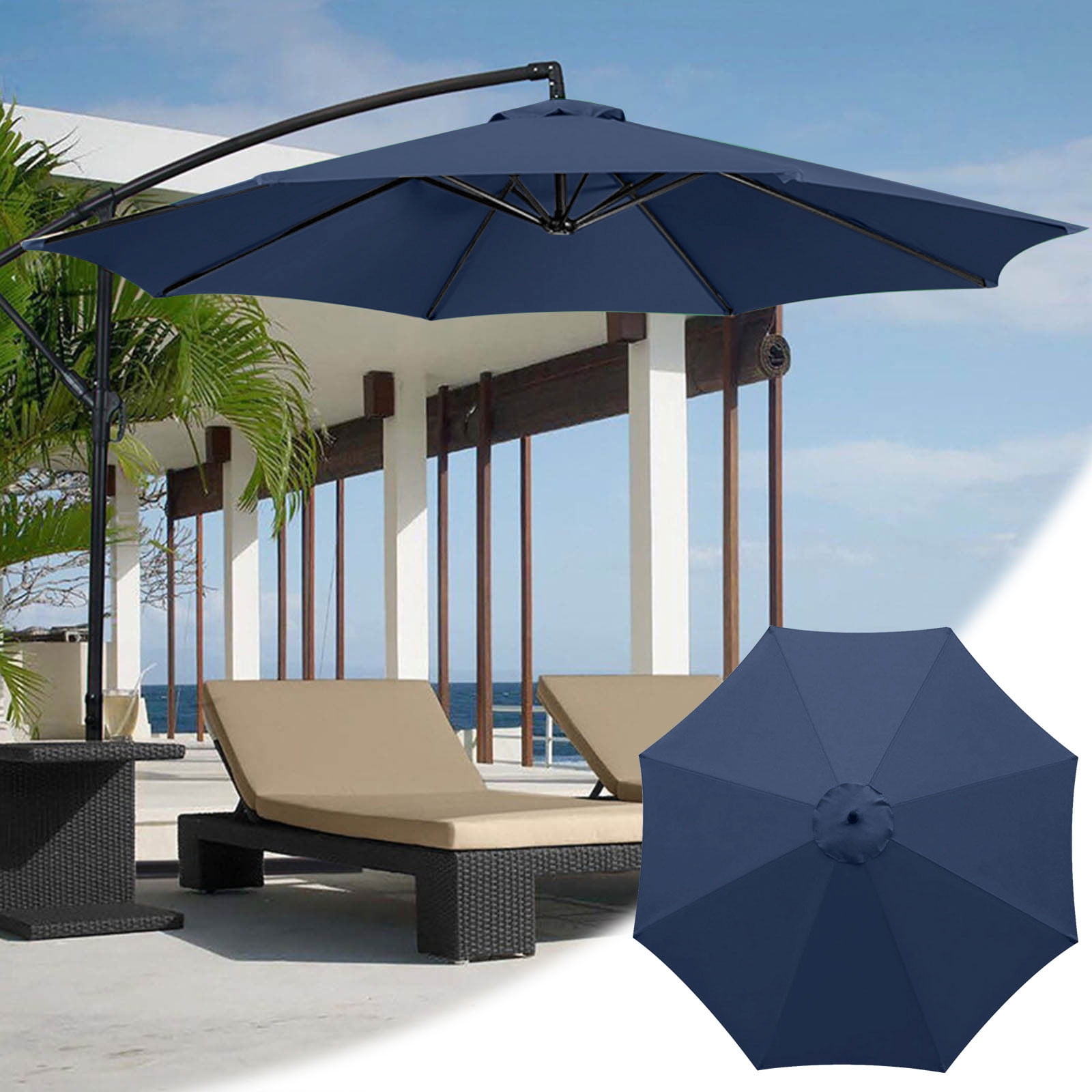 Daiosportswear Outdoor Patio Pool Umbrella - UV Sun Shade, Polyester ...