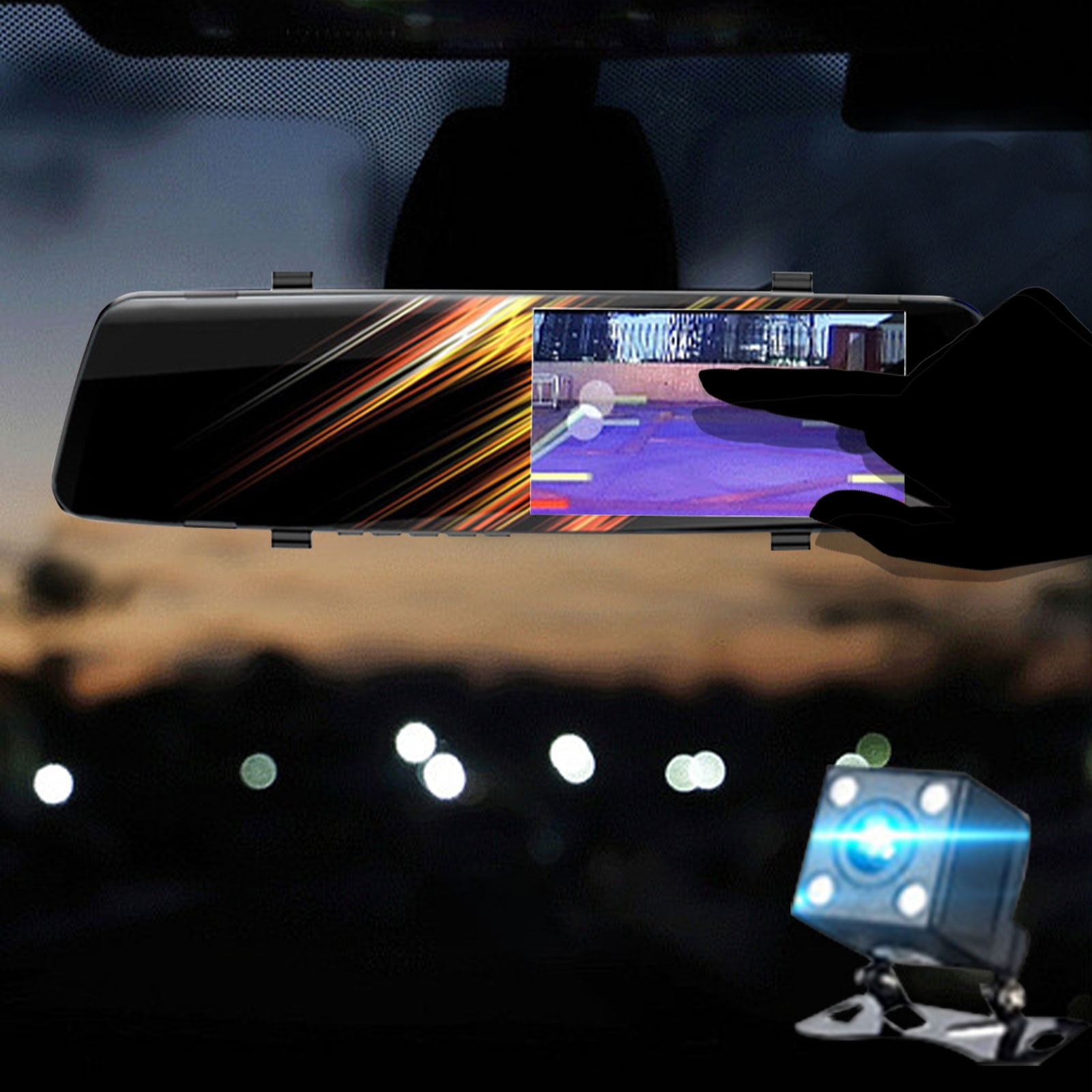 Daiosportswear Clearnance Mirror Dash Cam Backup Camera12 Inch, HD1080p ...