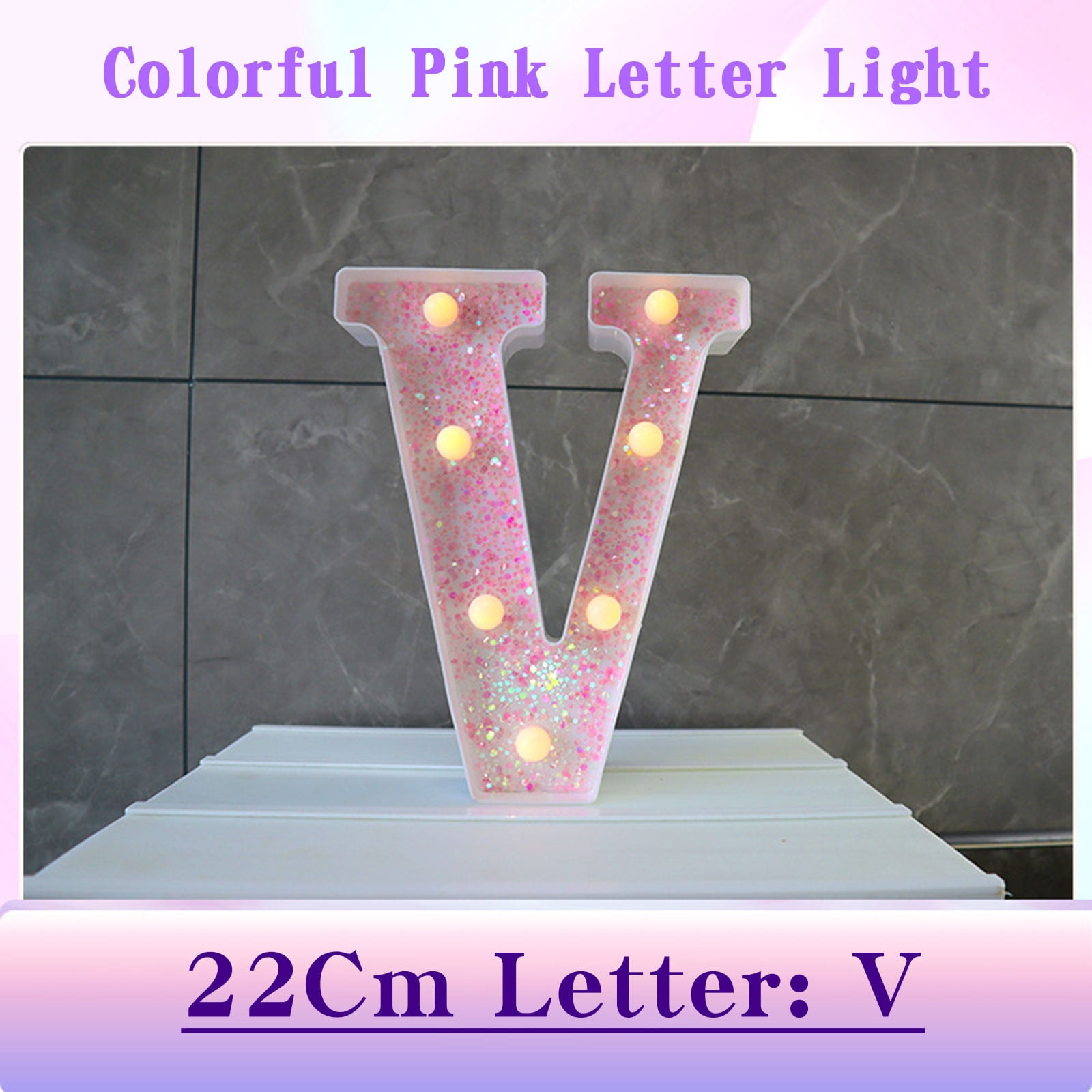 Daiosportswear Colorful LED Letter Lights for Wall Decor,Portable ...