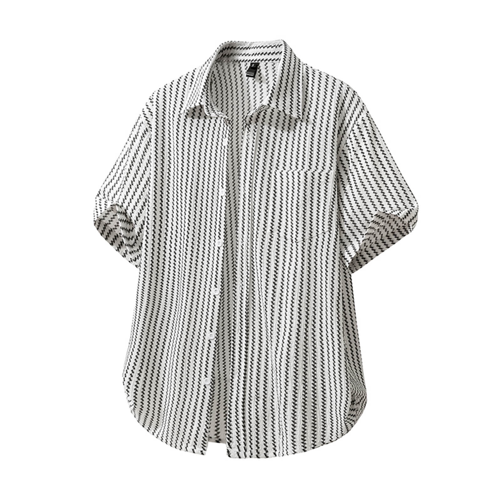 Daiosportswear Cuban Guayabera Shirts for Men Short Sleeve Button Down ...