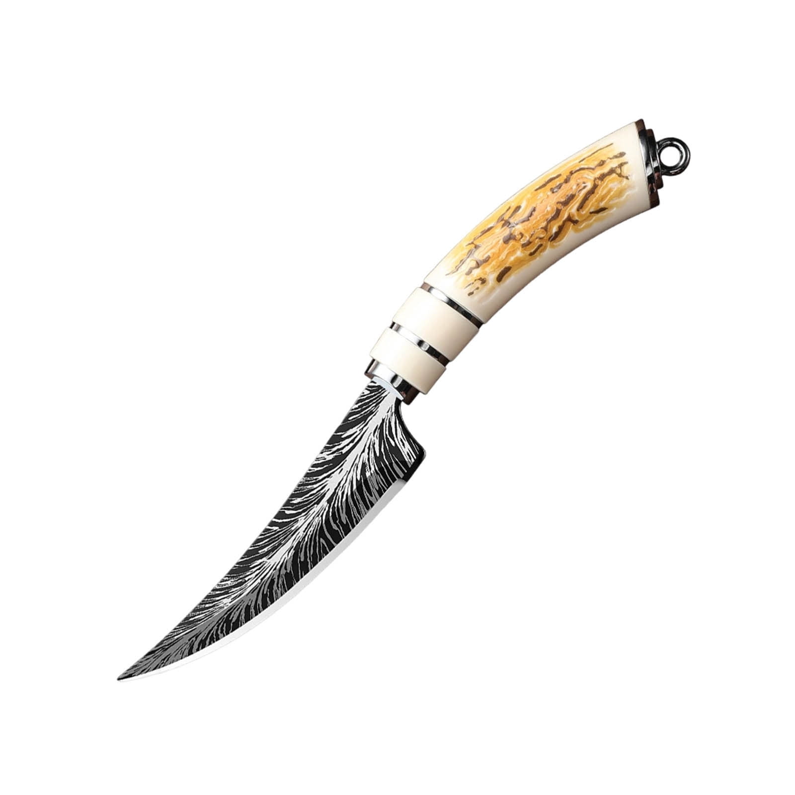 Daiosportswear Deer Feather Small Knife Feather Pattern Curved Knife ...