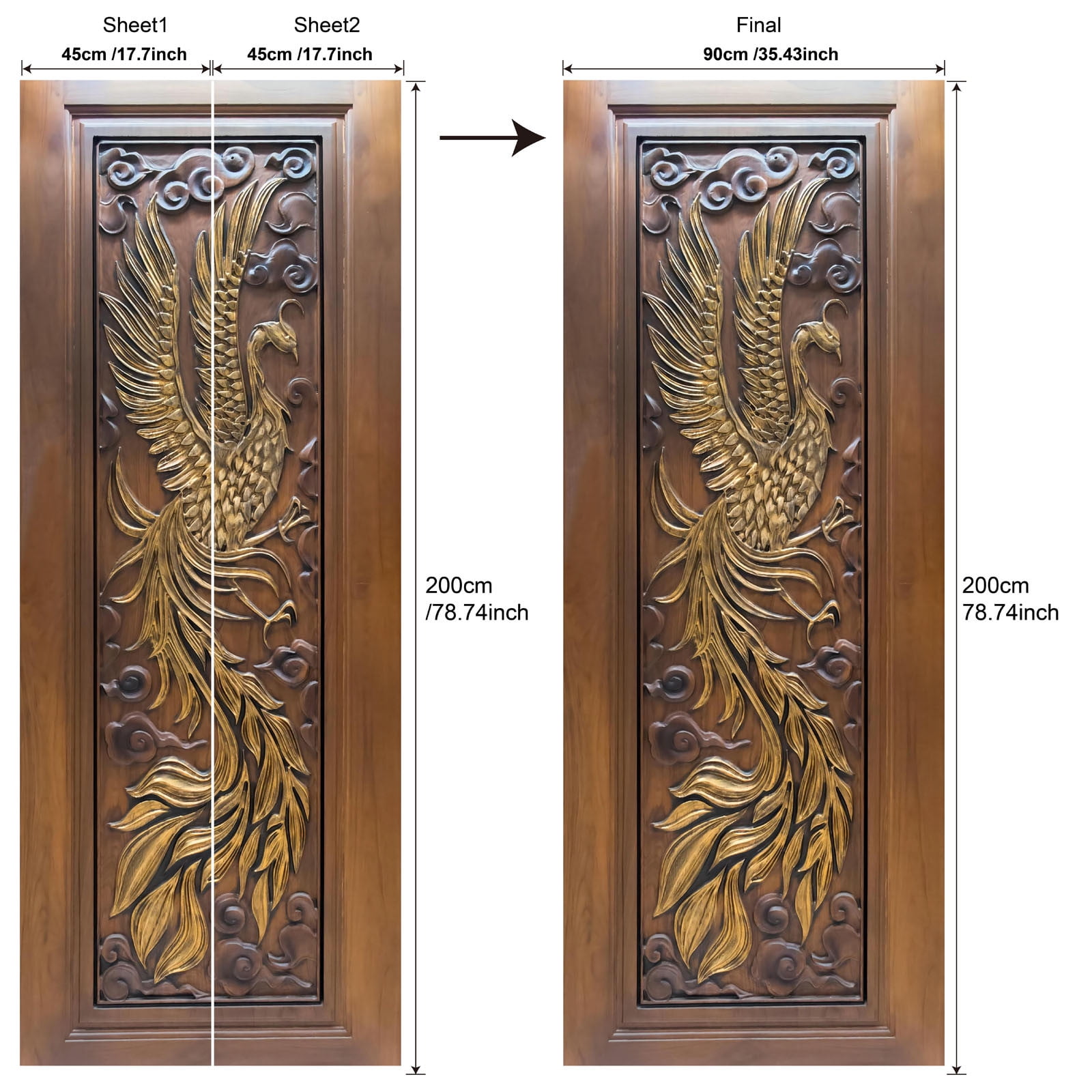 Daiosportswear Door Stickers Murals Peel and Stick DIY Door Wallpaper ...
