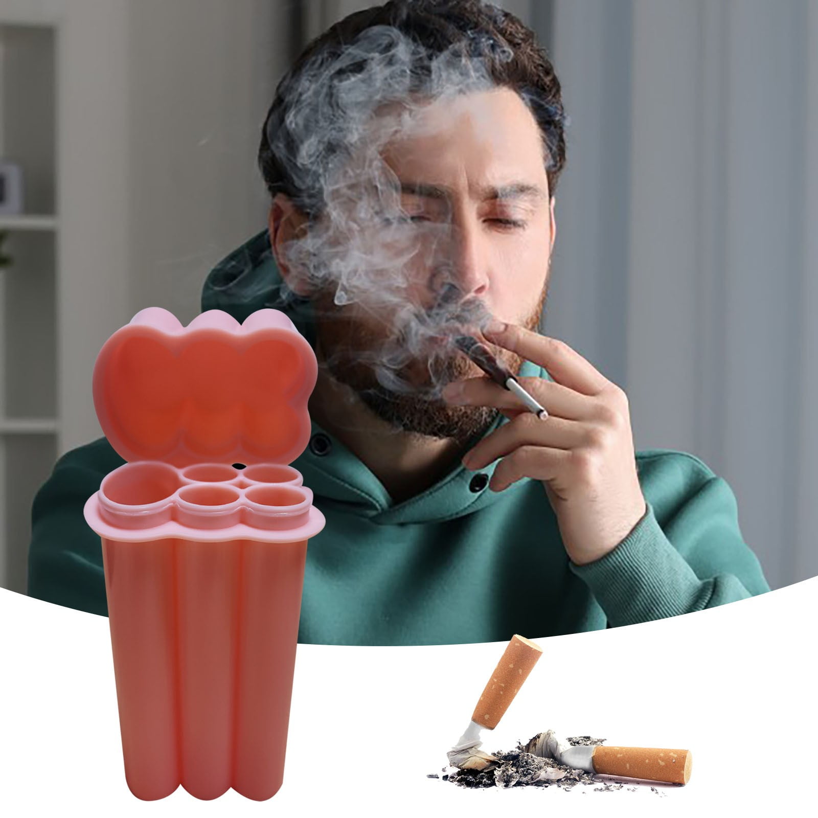 Daiosportswear Flip Up Cigarettes Box with Four Holes and A Fire ...
