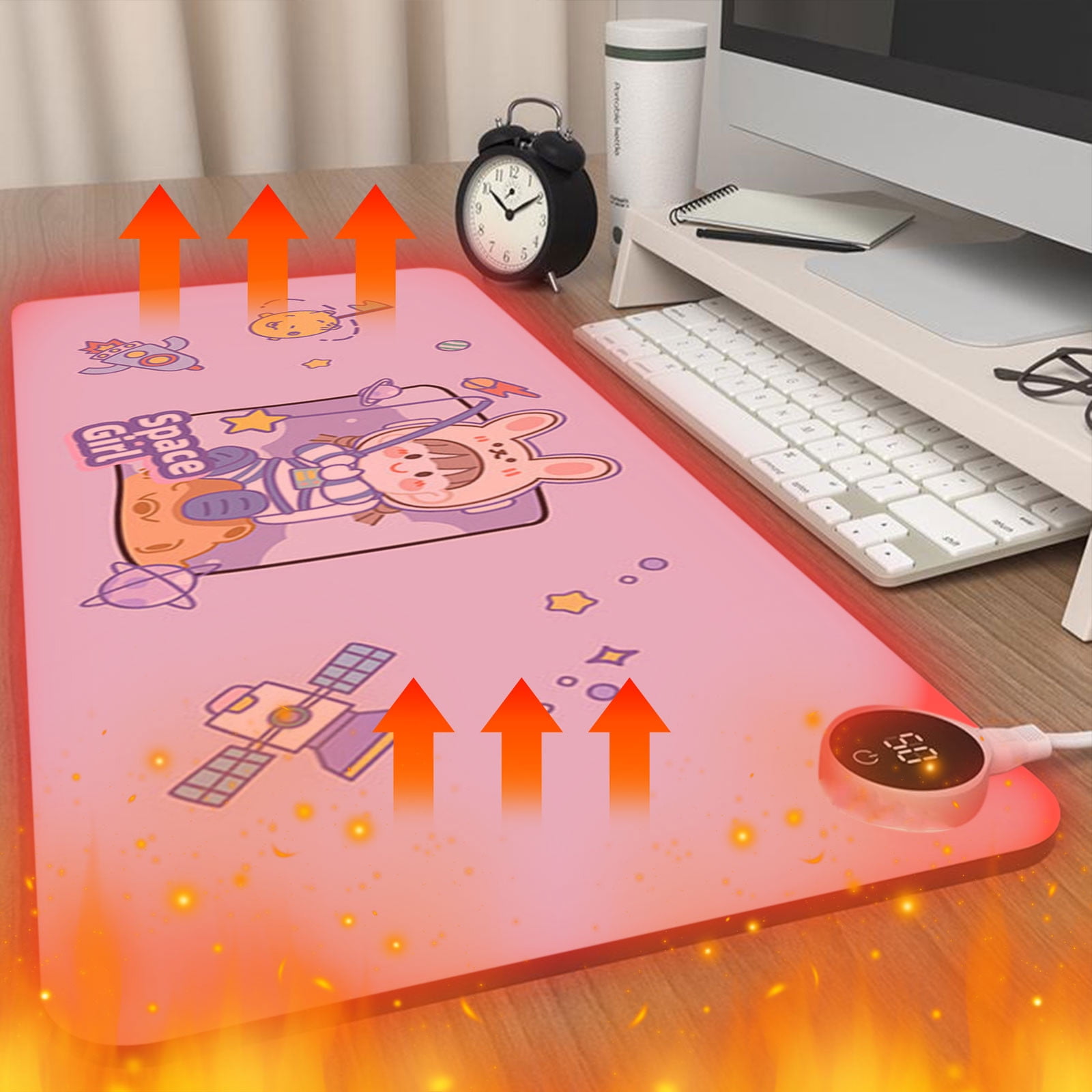 Daiosportswear Heated Mouse Pad, Warm Desk Pad,Heated Large Desk Mat ...