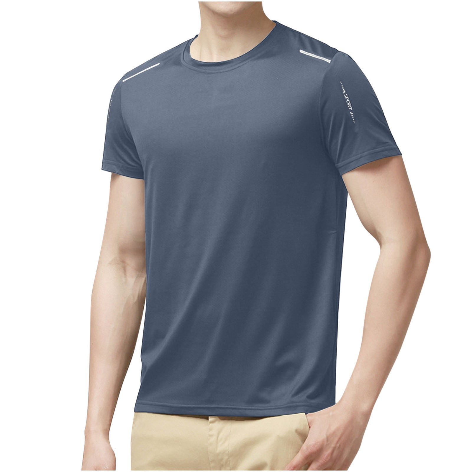 Daiosportswear Men’S Active Quick Dry Crew Neck T Shirts Athletic ...