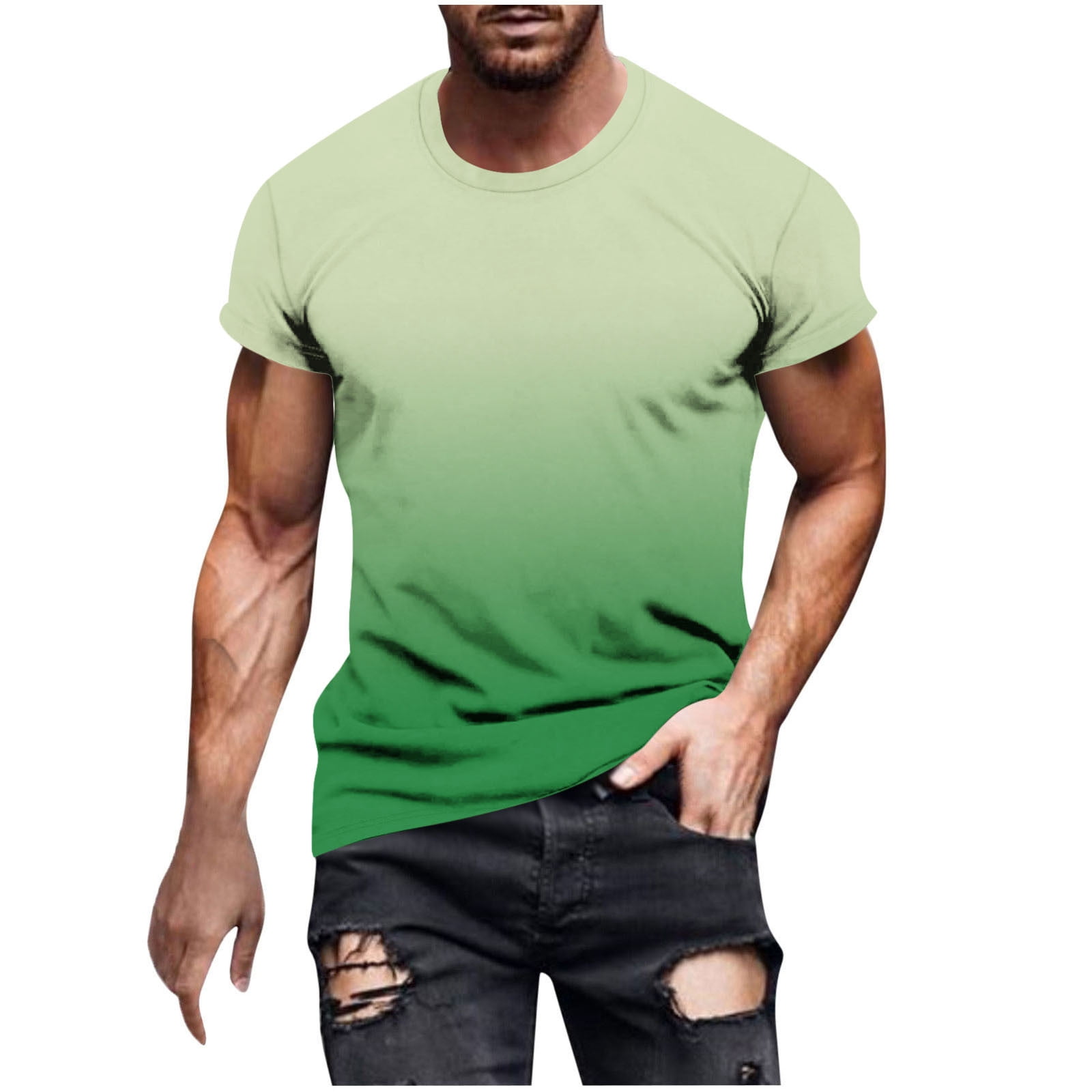 Daiosportswear Men'S Ombre Athletic Shirts Big & Tall Short Sleeve ...