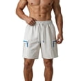 Daiosportswear Men'S Polyester Cargo Shorts, Elastic Drawstring Waist ...