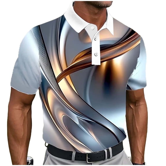 Daiosportswear Men'S Short Sleeve Performance Polo Shirt Artistic Sport ...