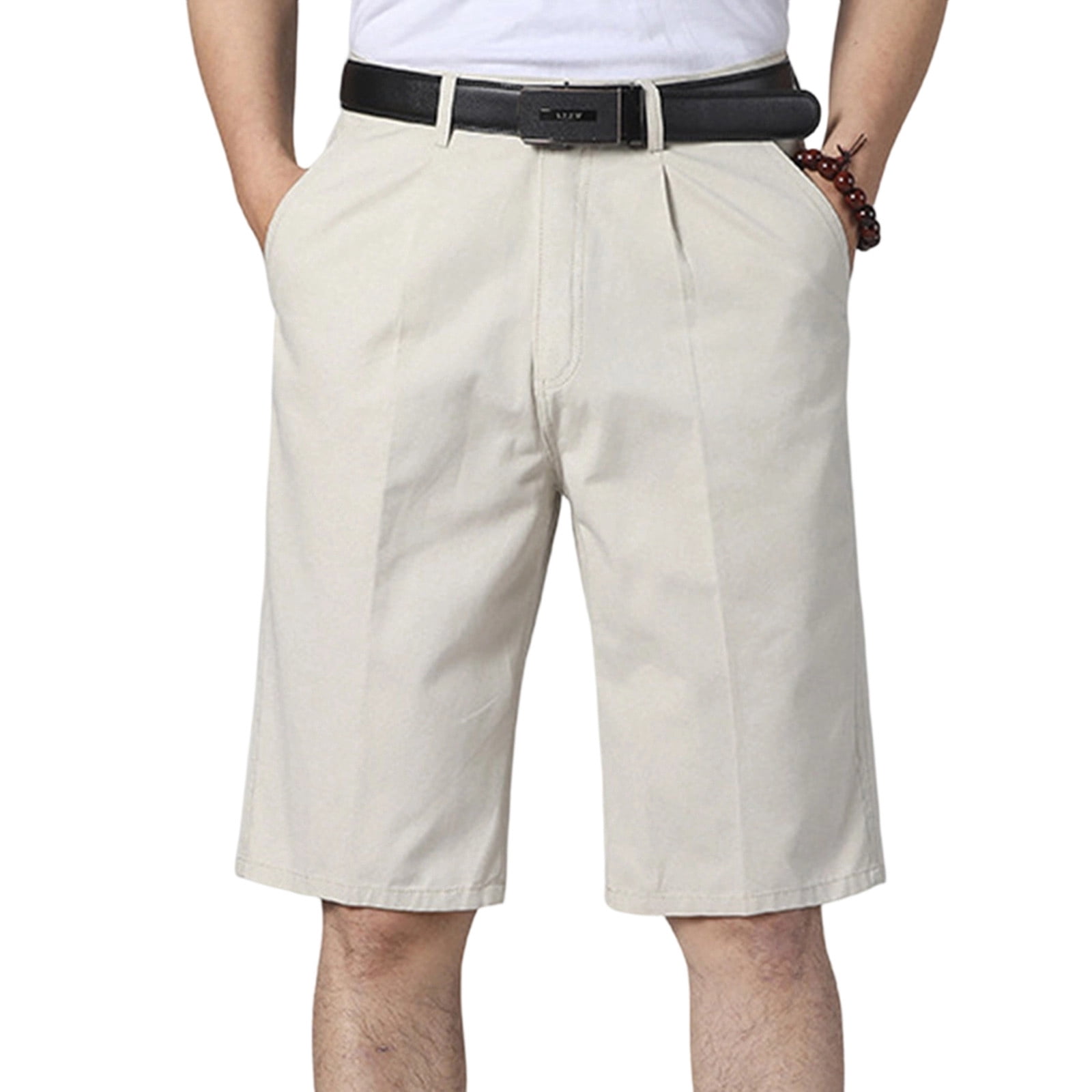 Daiosportswear Men’S Summer Business Casual Dress Shorts Slim Fit ...