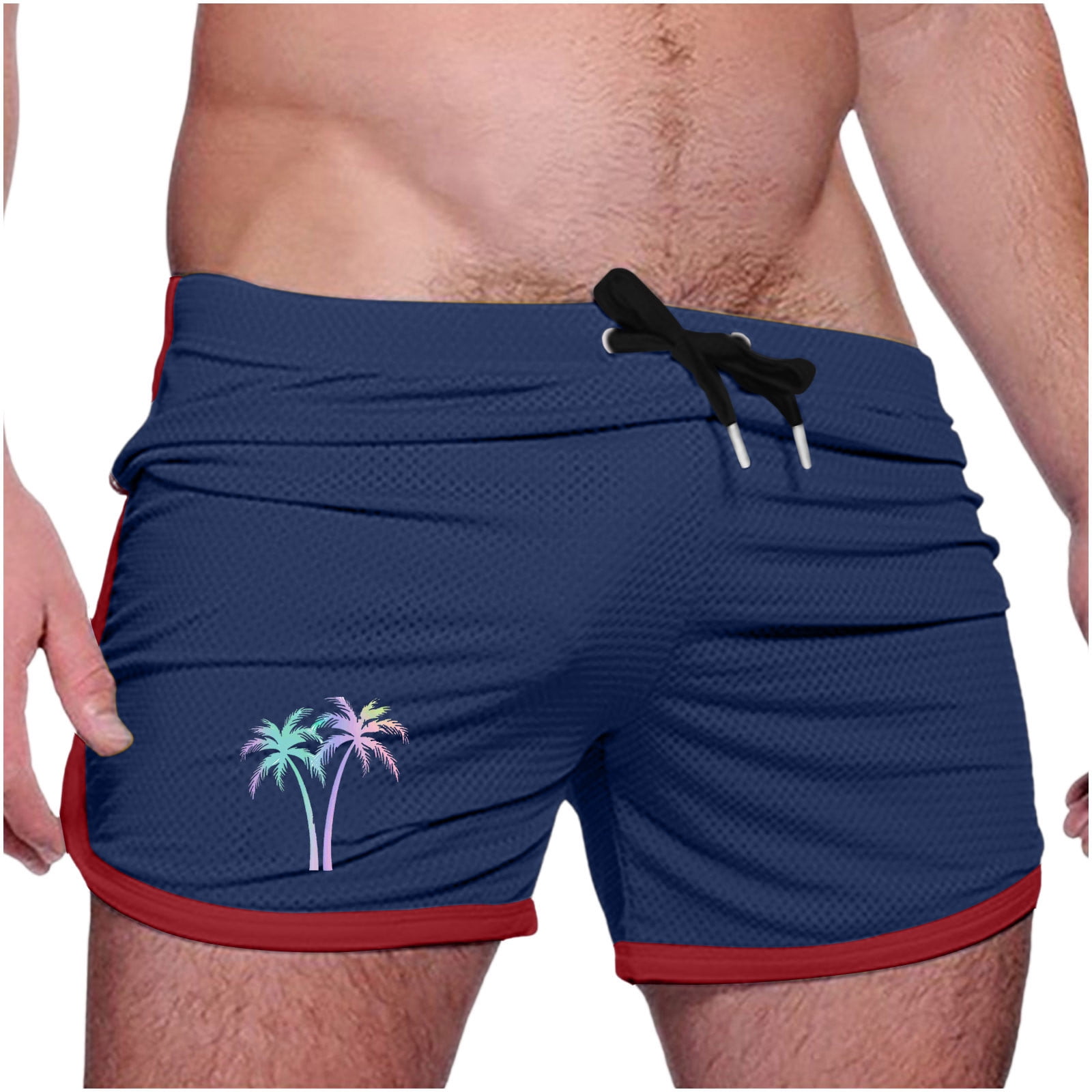 Daiosportswear Men's Breathable Mesh Workout Shorts with Elastic Waist ...