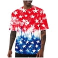 Daiosportswear Men's Independence Day Heart Flag Firework Print Short ...