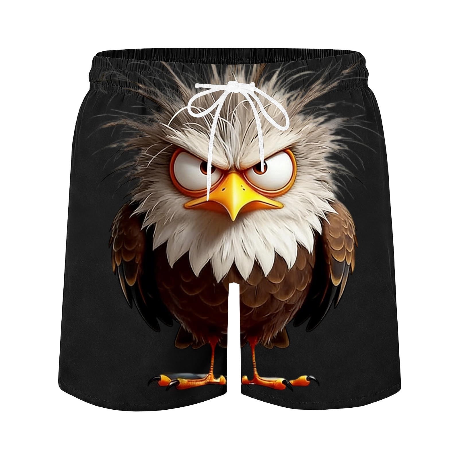 Daiosportswear Men's Lightweight Humorous Print Swim Shorts for Beach ...