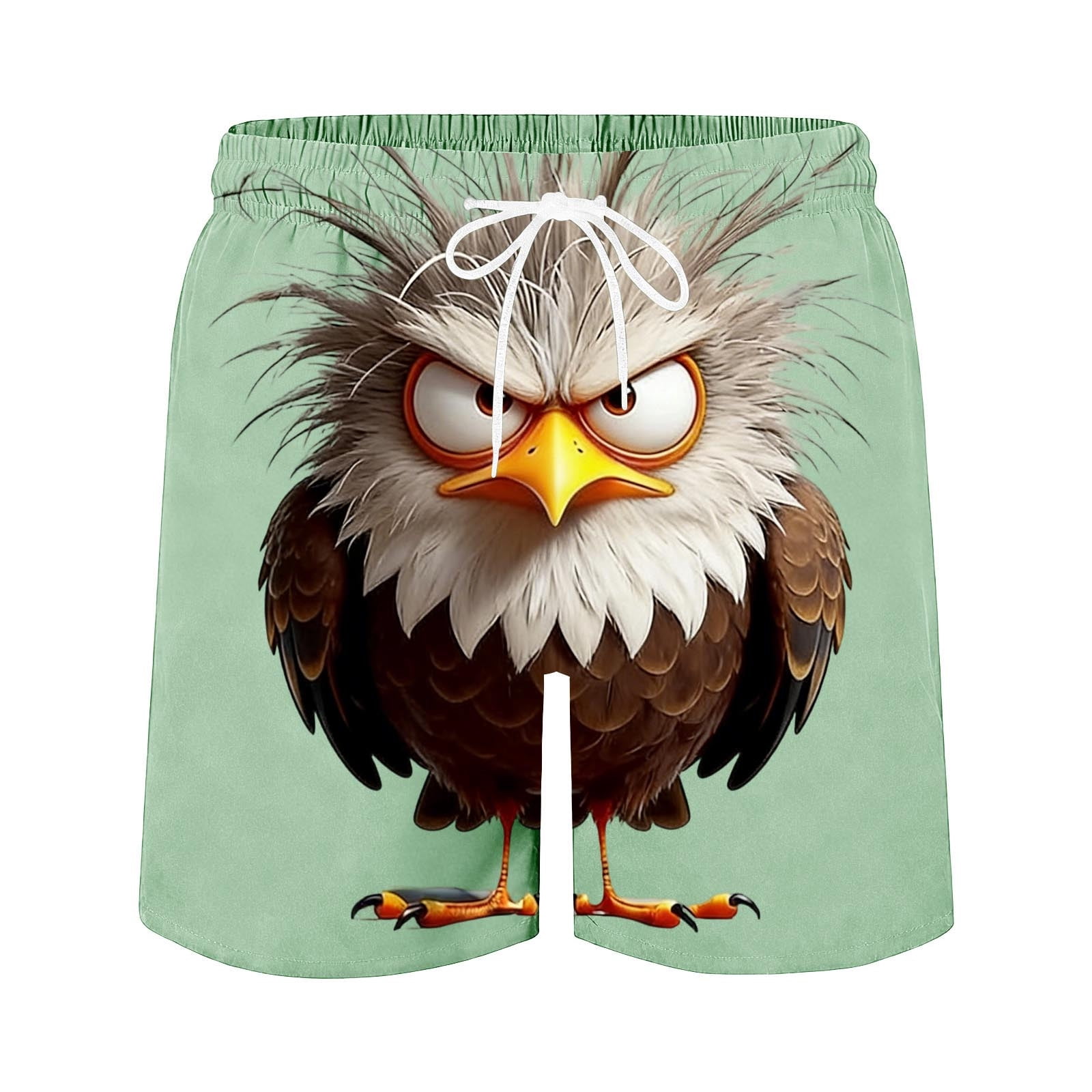 Daiosportswear Men's Lightweight Humorous Print Swim Shorts for Beach ...