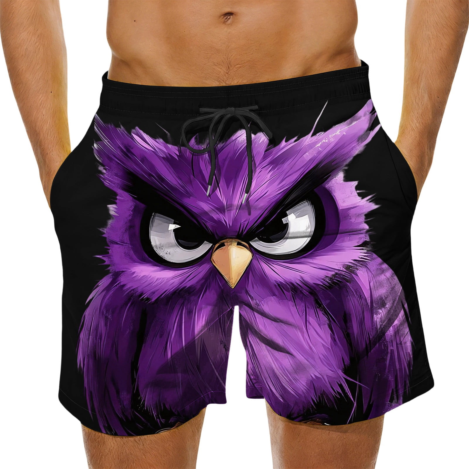 Daiosportswear Men's Summer Casual Novelty Print Board Shorts with ...