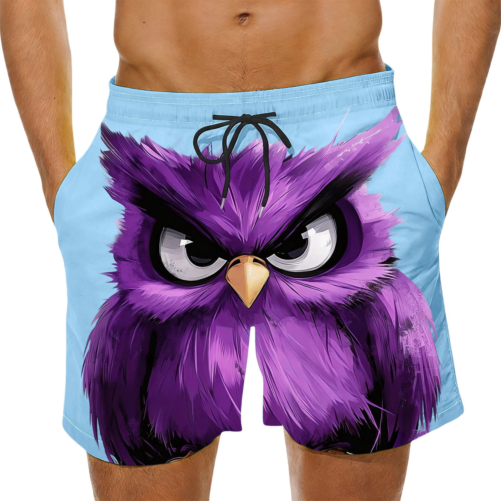 Daiosportswear Men's Summer Casual Novelty Print Board Shorts with ...